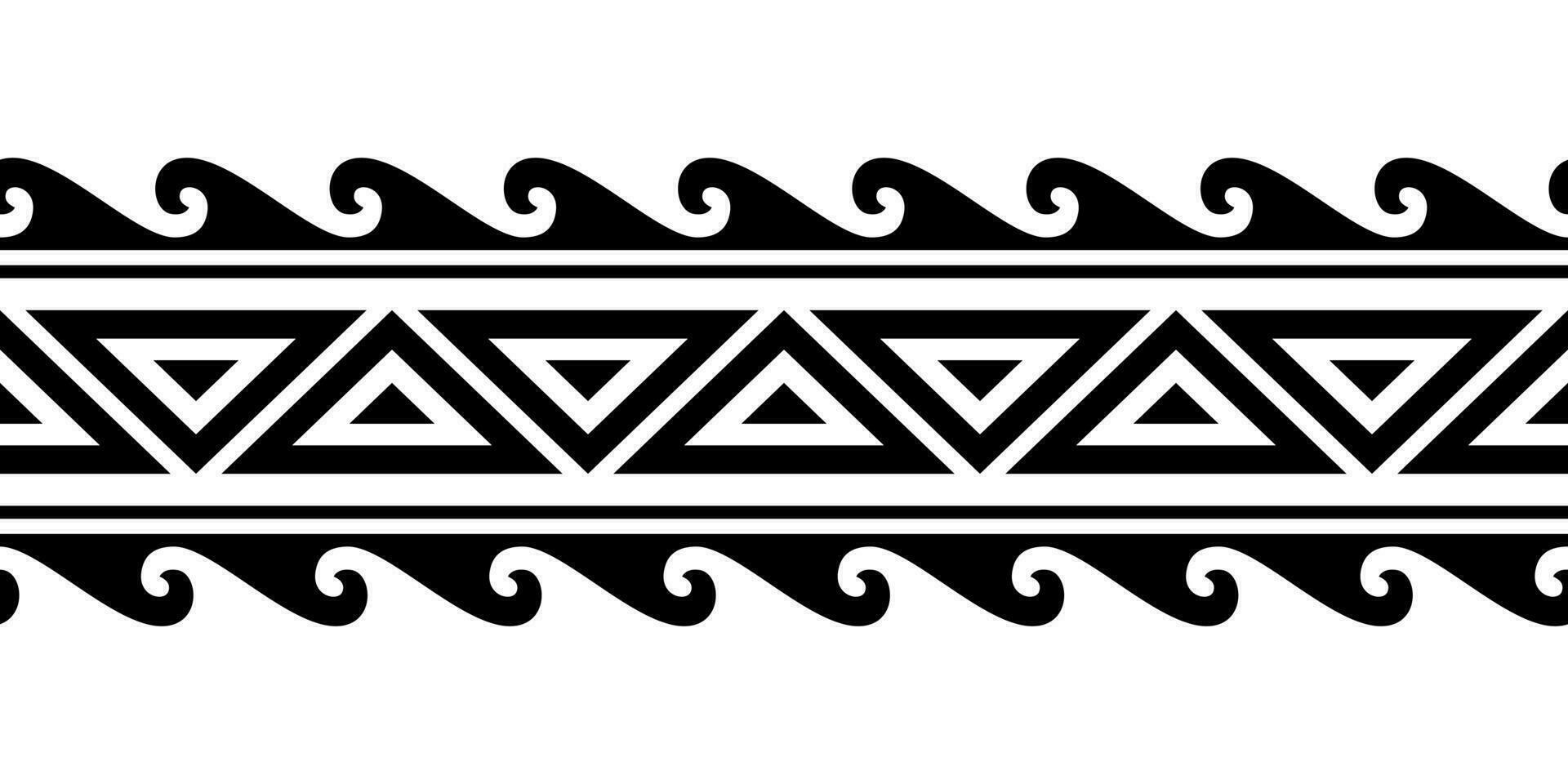 Maori polynesian tattoo bracelet. Tribal sleeve seamless pattern vector ... Maori polynesian tattoo bracelet. Tribal sleeve seamless pattern vector ...