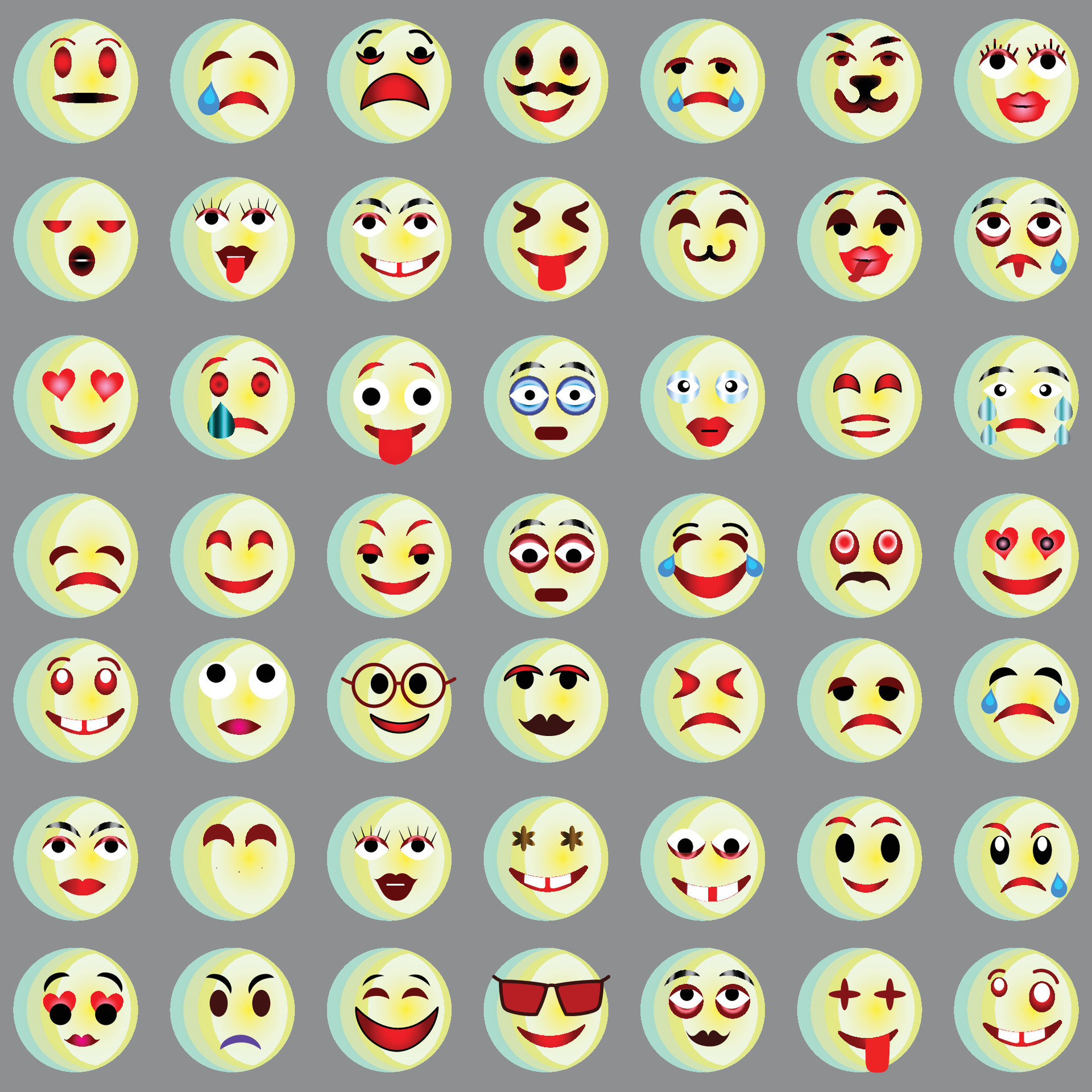 Monday Emoticons Icons