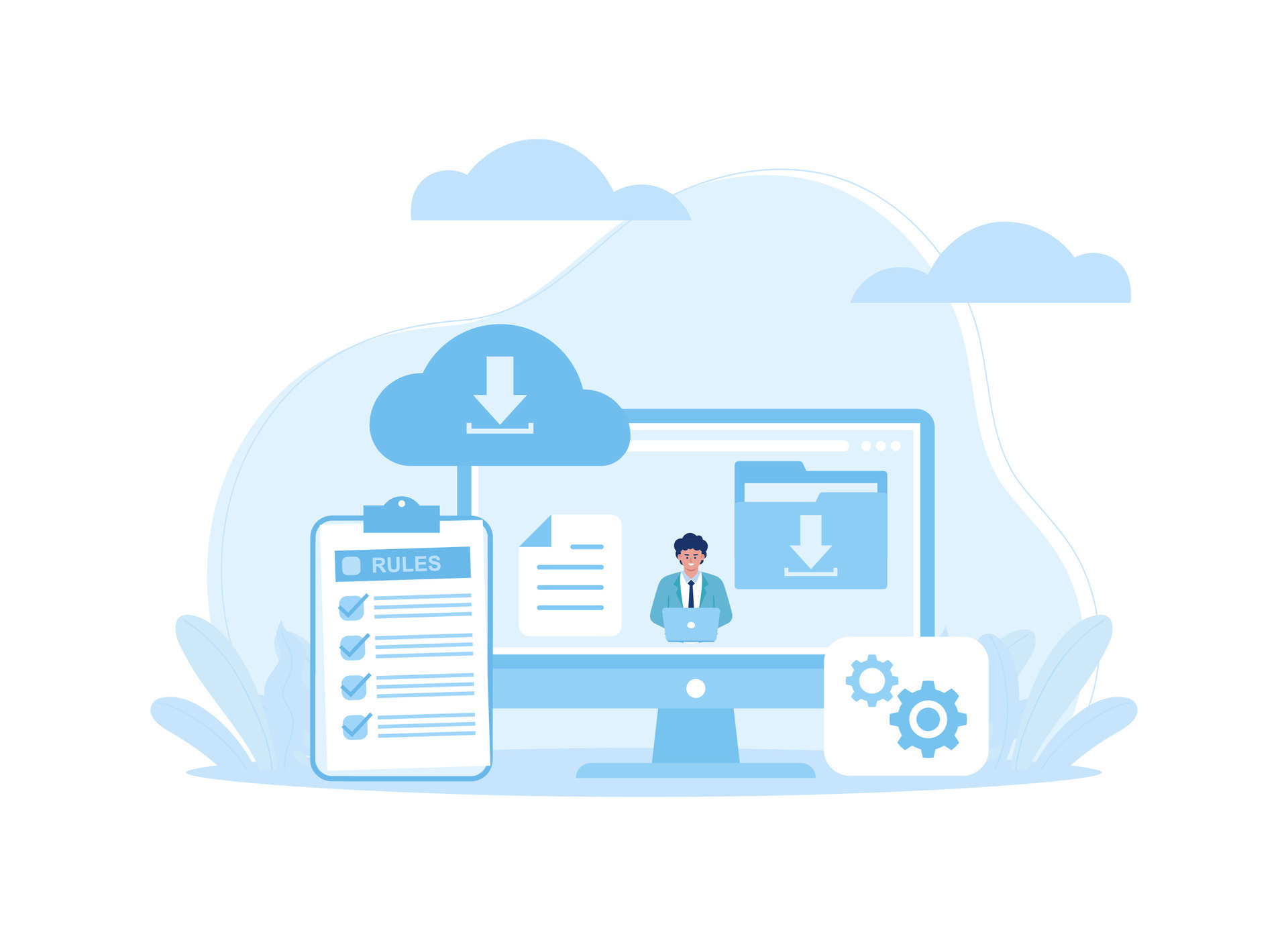 Schedule for data input trending concept flat illustration 26023109 ...
