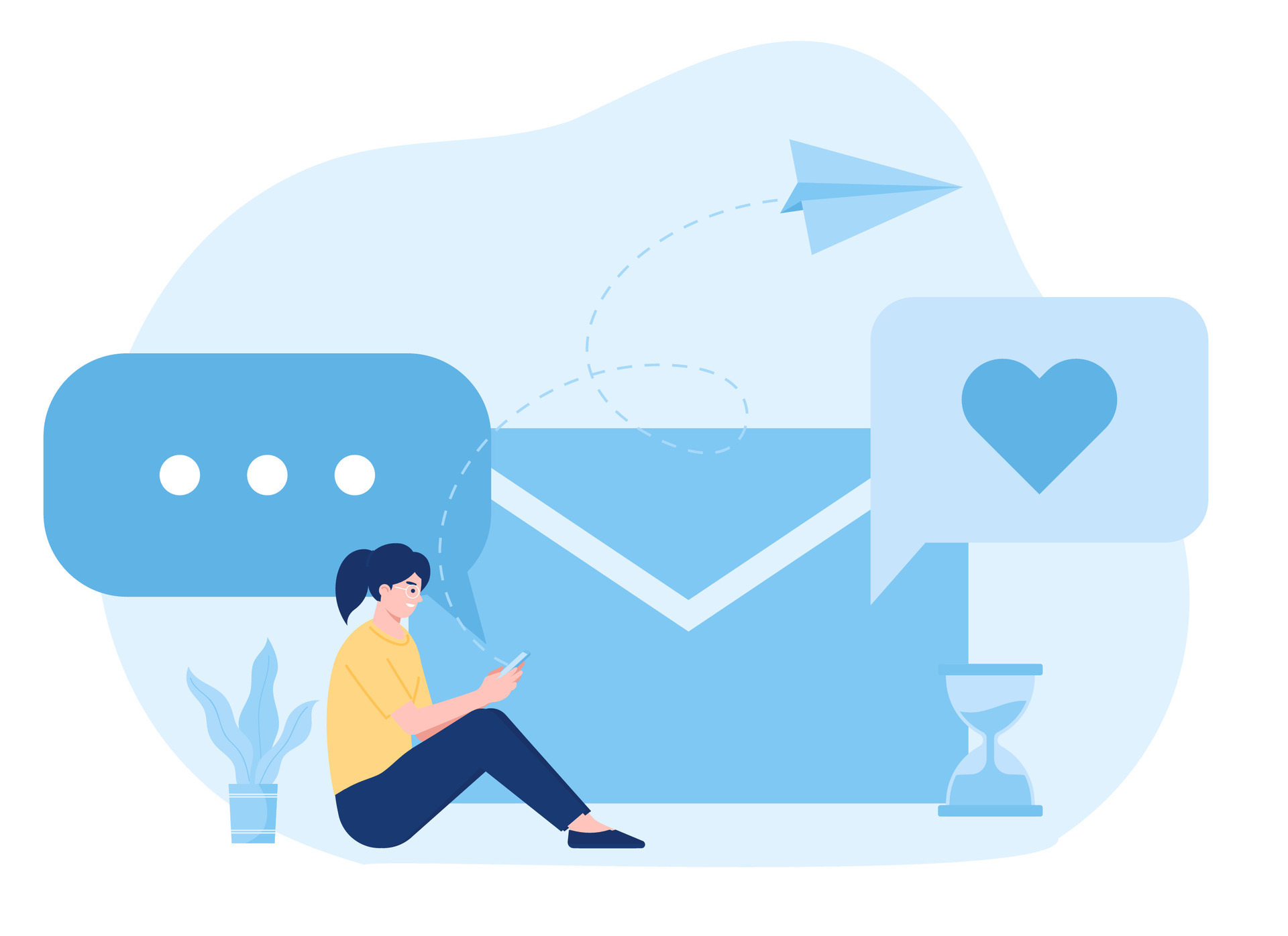 Message Icon Set Concept Flat Illustration 26023665 Vector Art At Vecteezy