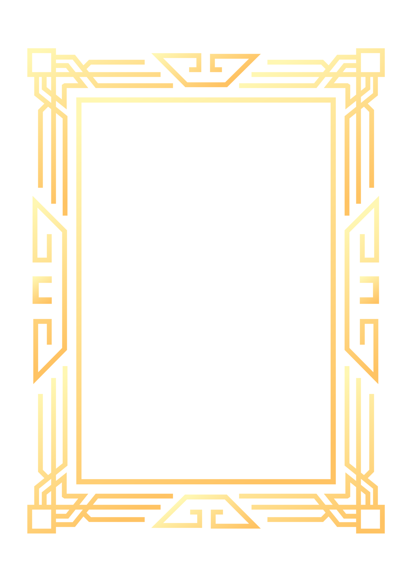 Abstract rectangle frame. Vertical rectangular golden frame.PNG with ... Abstract rectangle frame. Vertical rectangular golden frame.PNG with ...