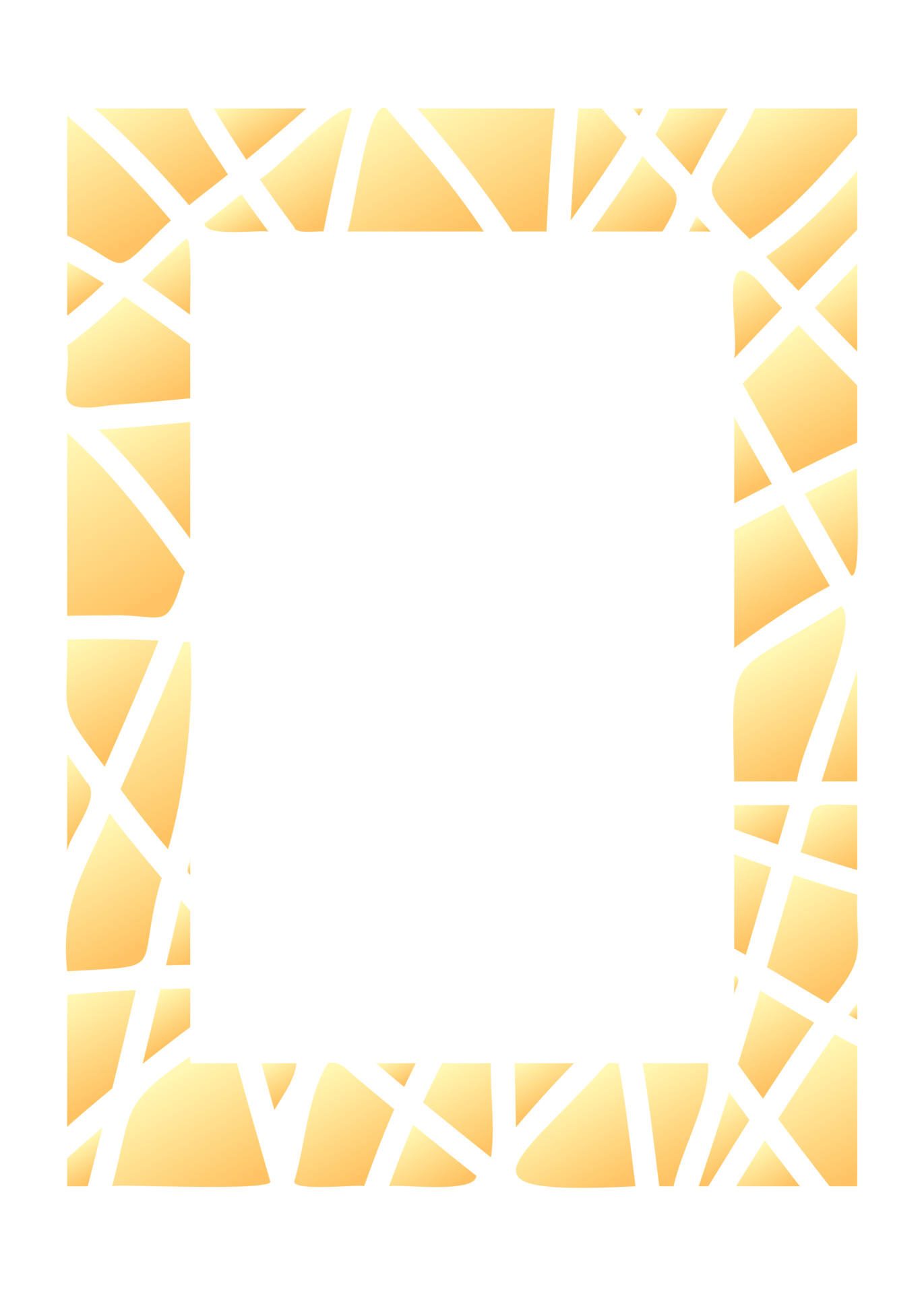 Abstract Rectangle Frame Vertical Rectangular Golden Framepng With