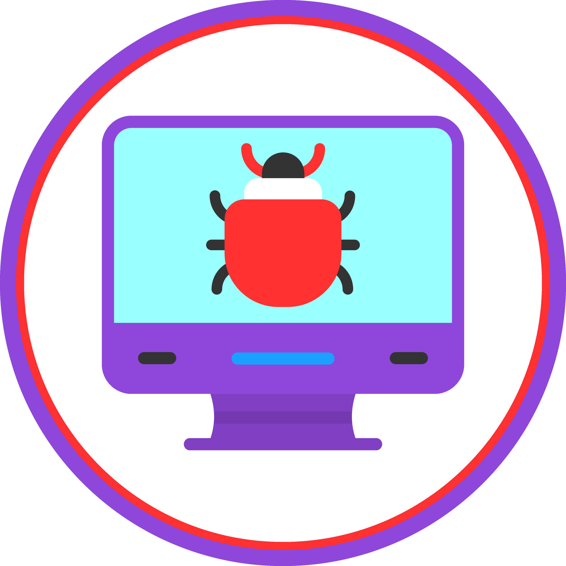 Computer Bug Vector Icon Design 26038191 Vector Art At Vecteezy