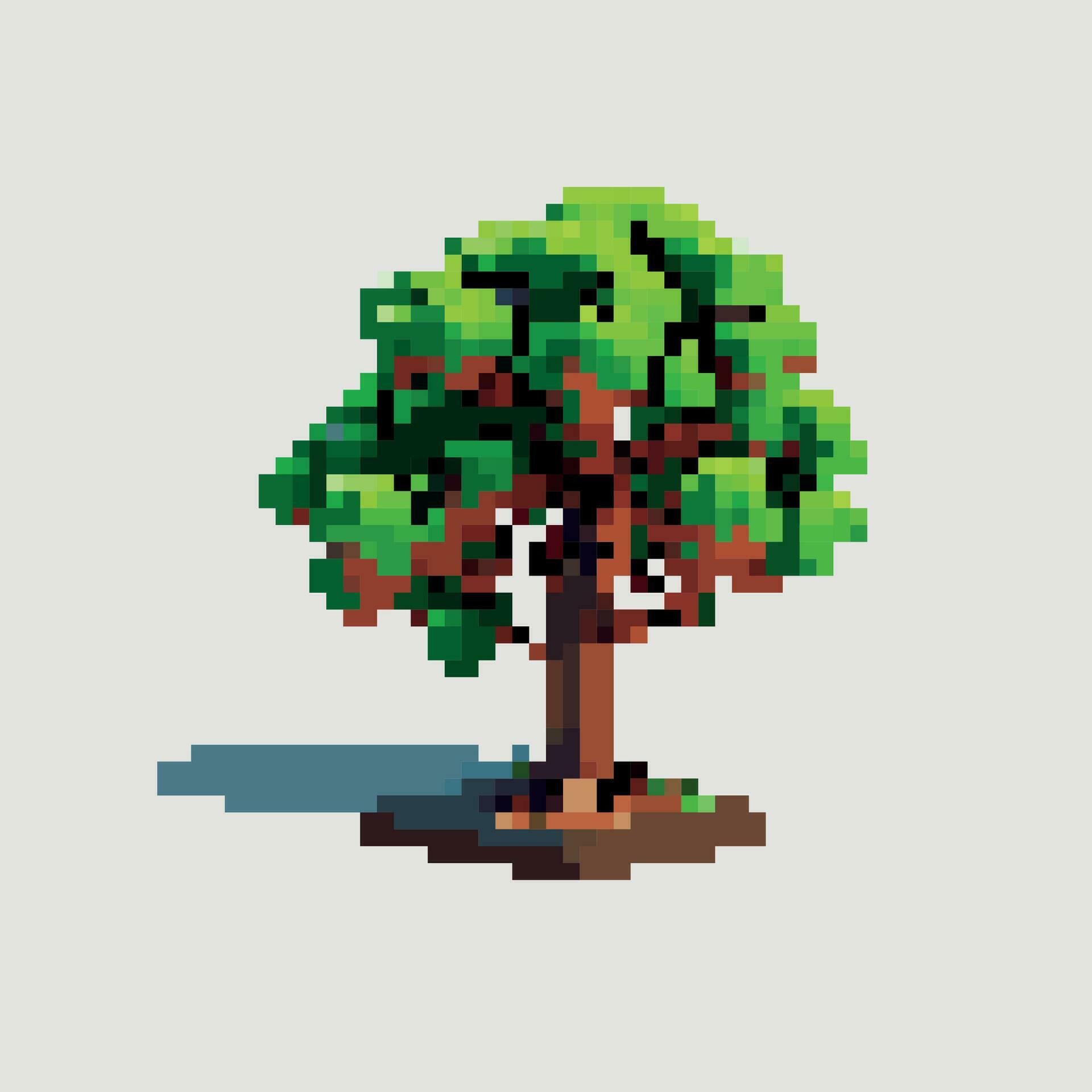 Pixel tree 2 26047089 Vector Art at Vecteezy