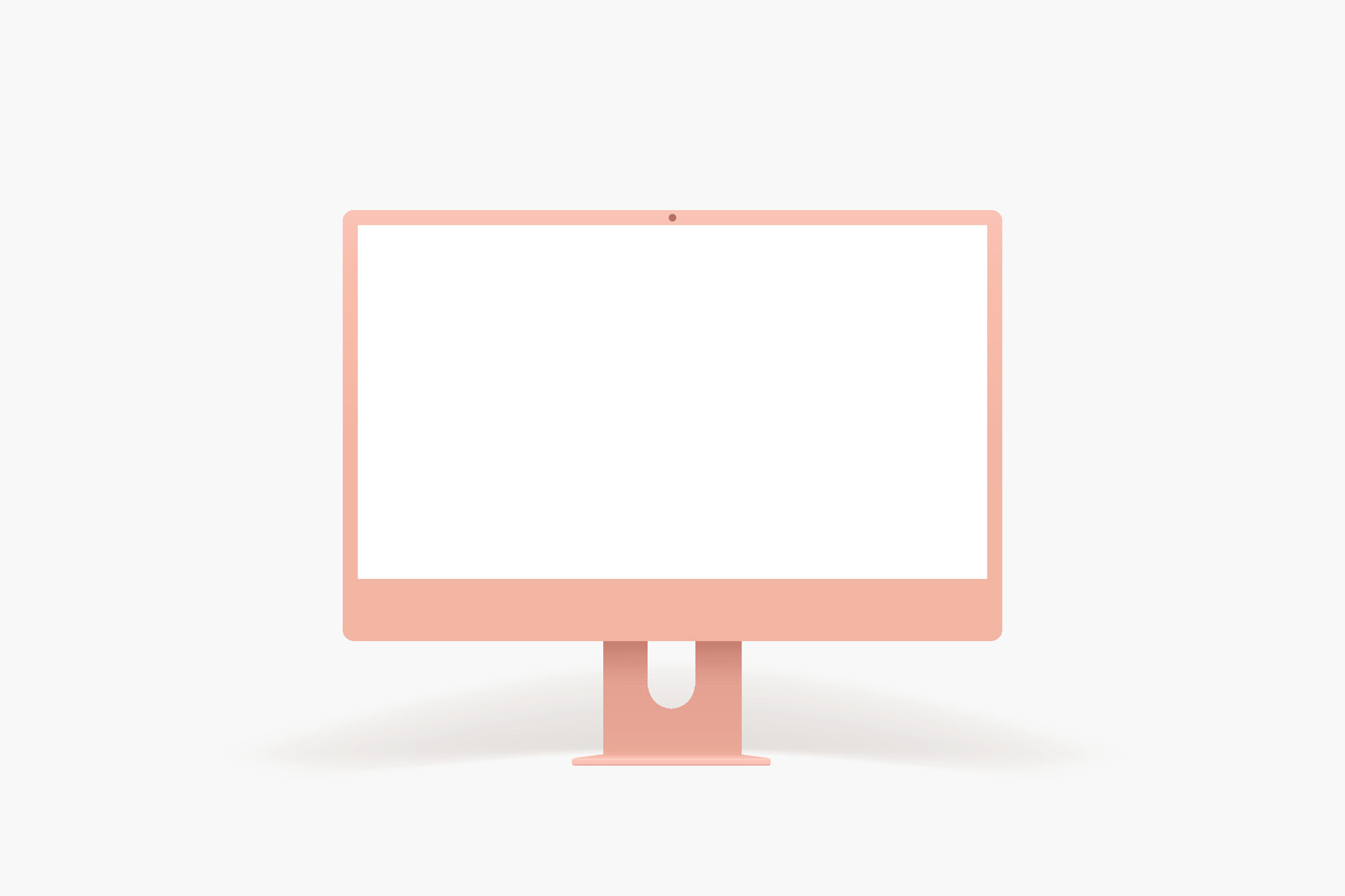 front view desktop computer template on white 26057626 Vector Art at ...