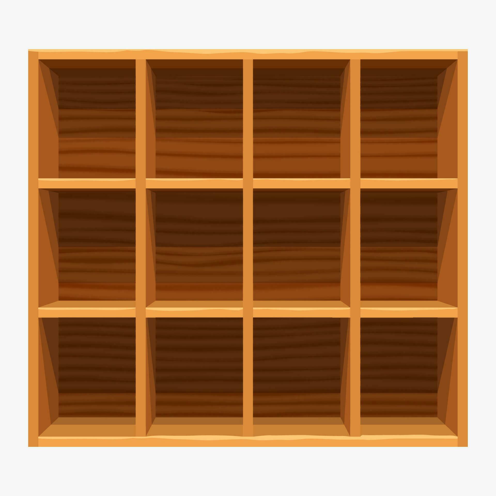 wooden shelves store on white 26058229 Vector Art at Vecteezy