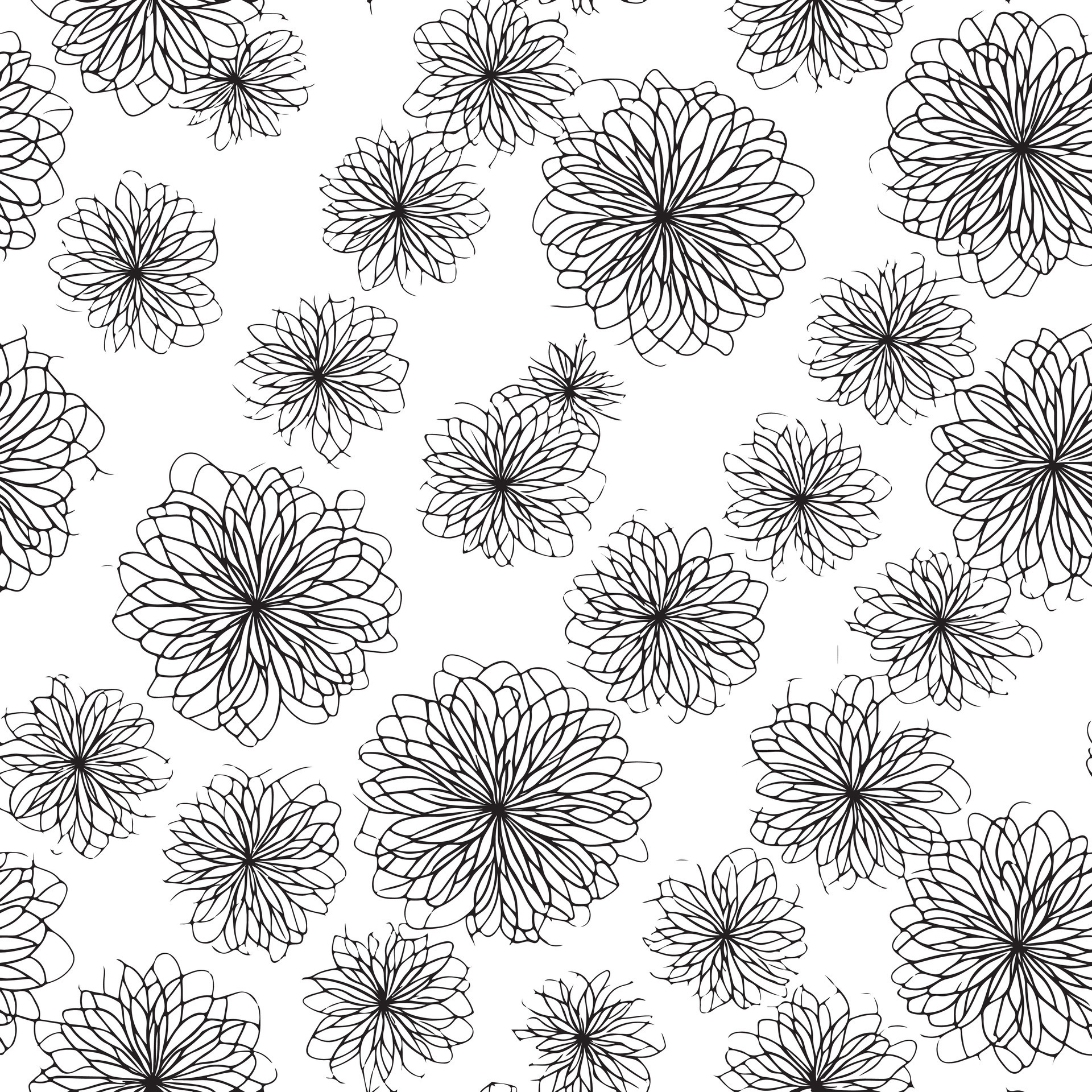 Floral Seamless Pattern Diagonal Flower Lines Pattern Background Flat Abstract Flower Lines
