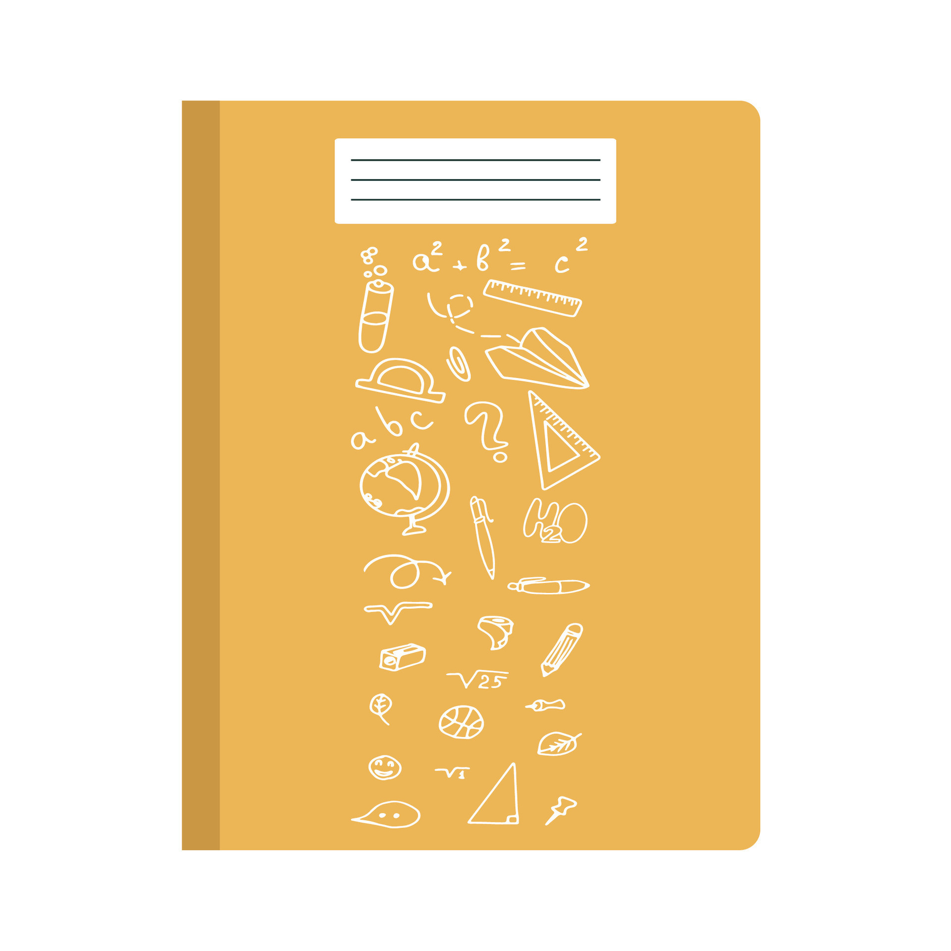 School Doodle On Notebook Page Vector Background File Vector Illustration 26088499 Vector Art