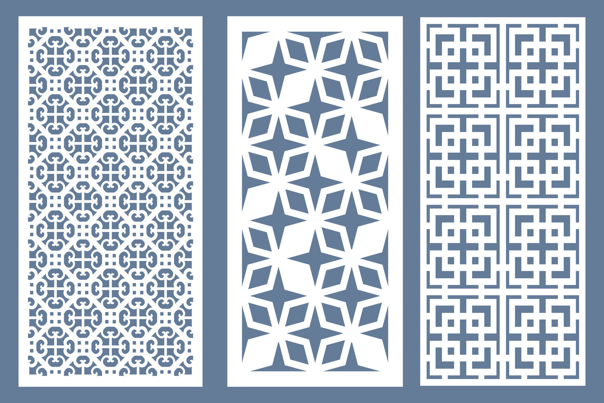 Set Jali Design, Jali Design for Graphic and Plywood, Partition, Cnc ...