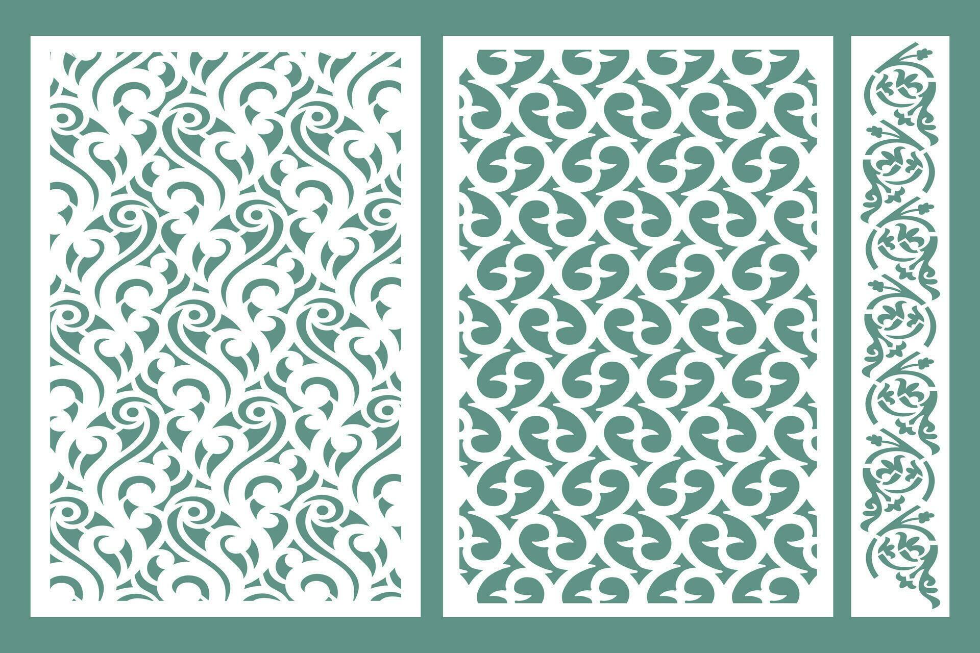 Set Jali Design, Jali Design for Graphic and Plywood, Partition, Cnc Router Design Foamsheet ...