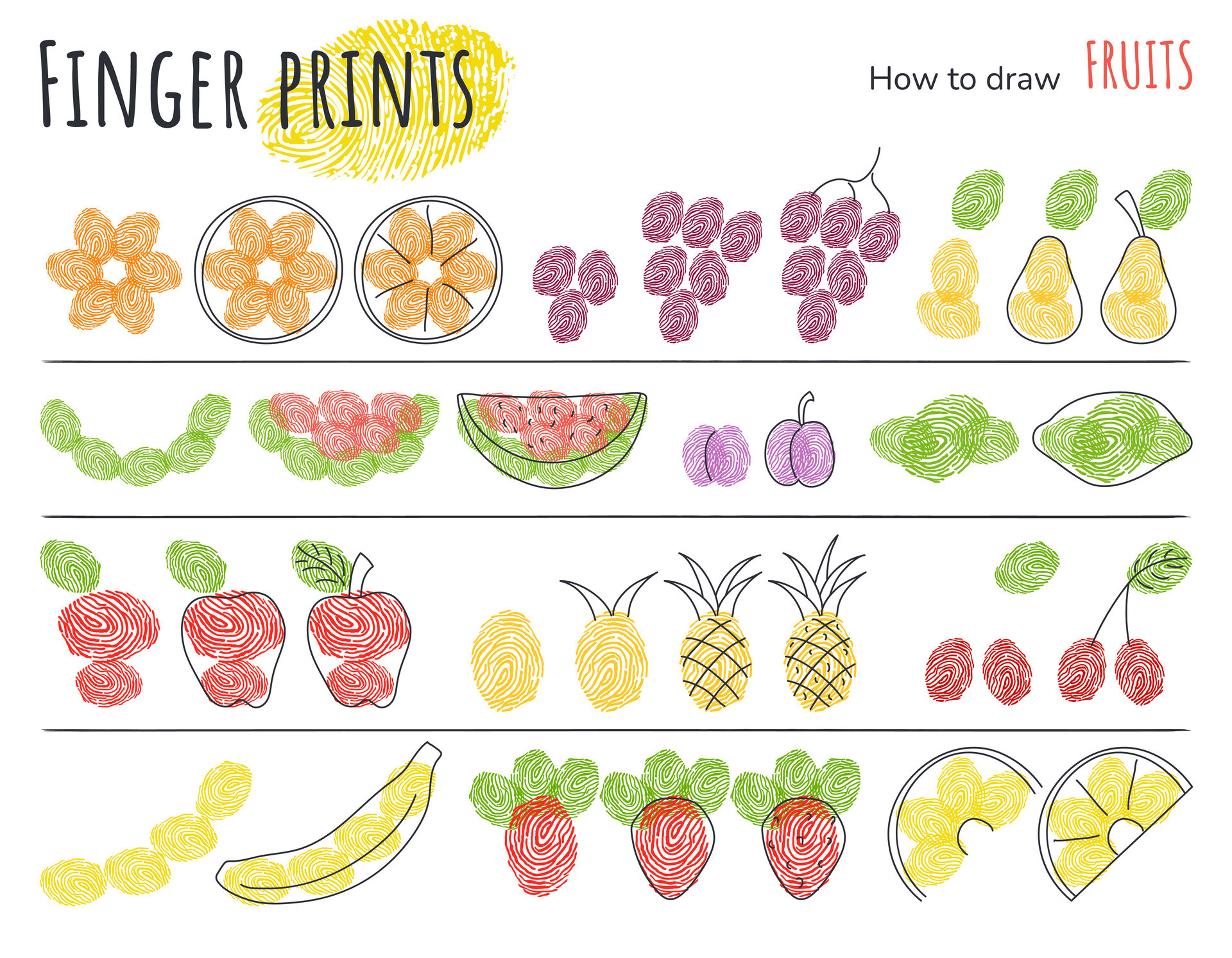 Fruits Drawing For Kids