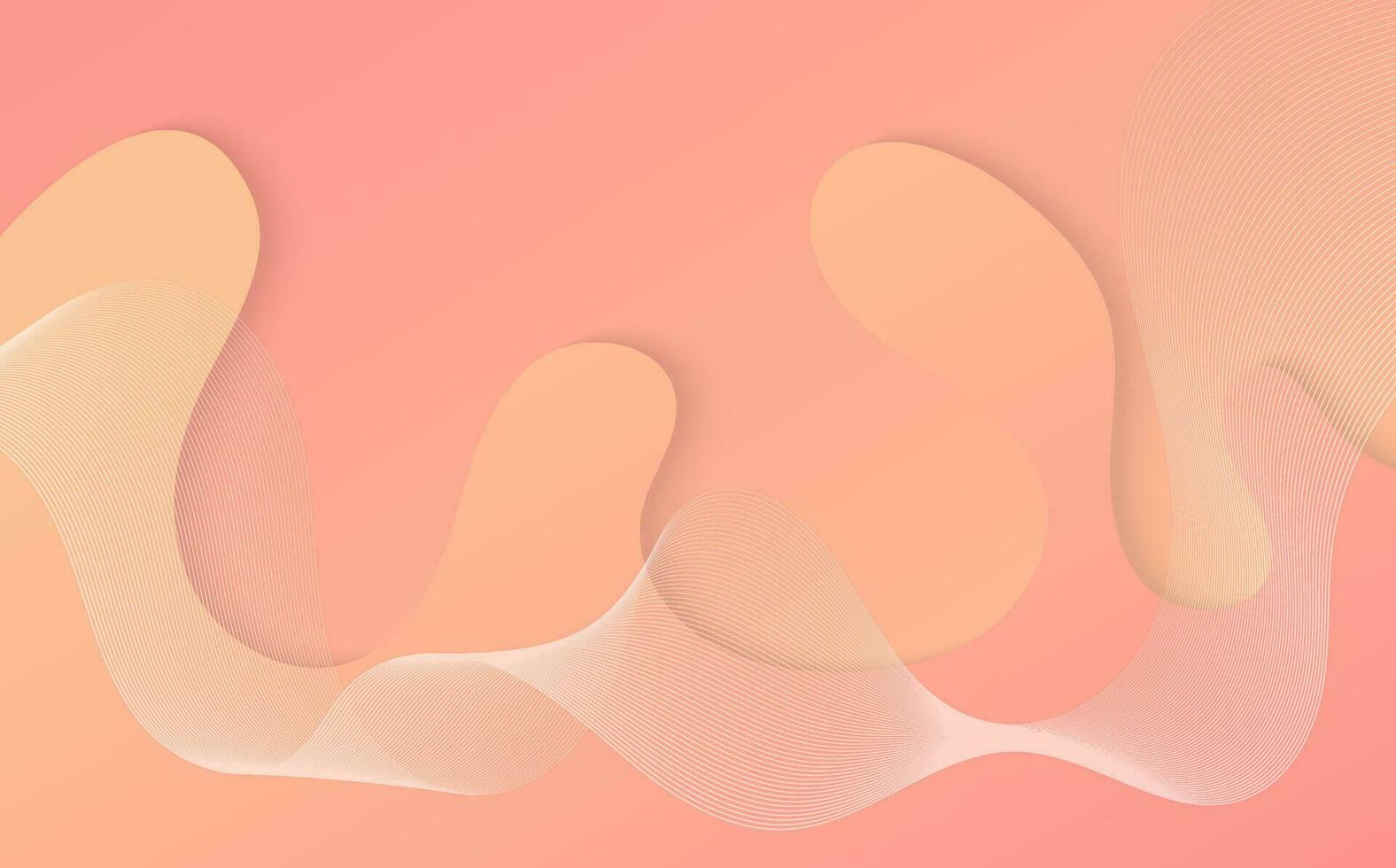 Abstract Gradient Color Design Of Free Wavy Template Decoration Overlapping With Lines Pattern