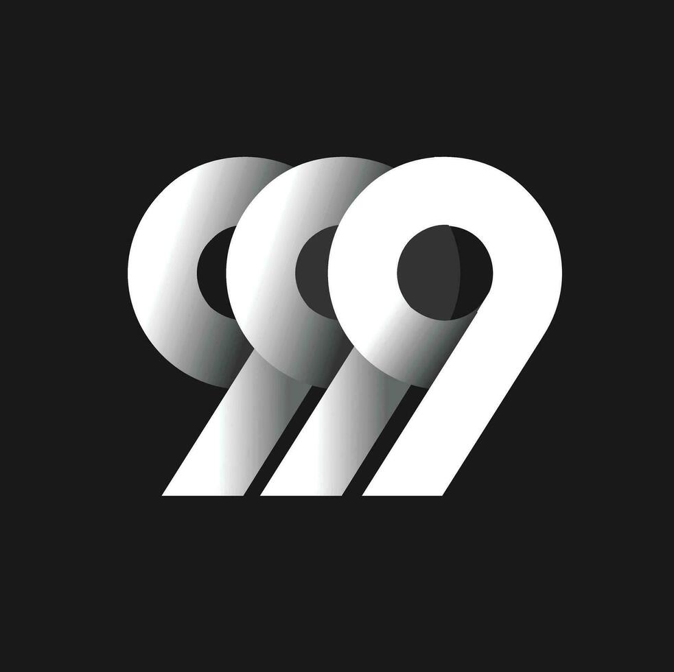 999 monogram letter logo icon design 26110288 Vector Art at Vecteezy