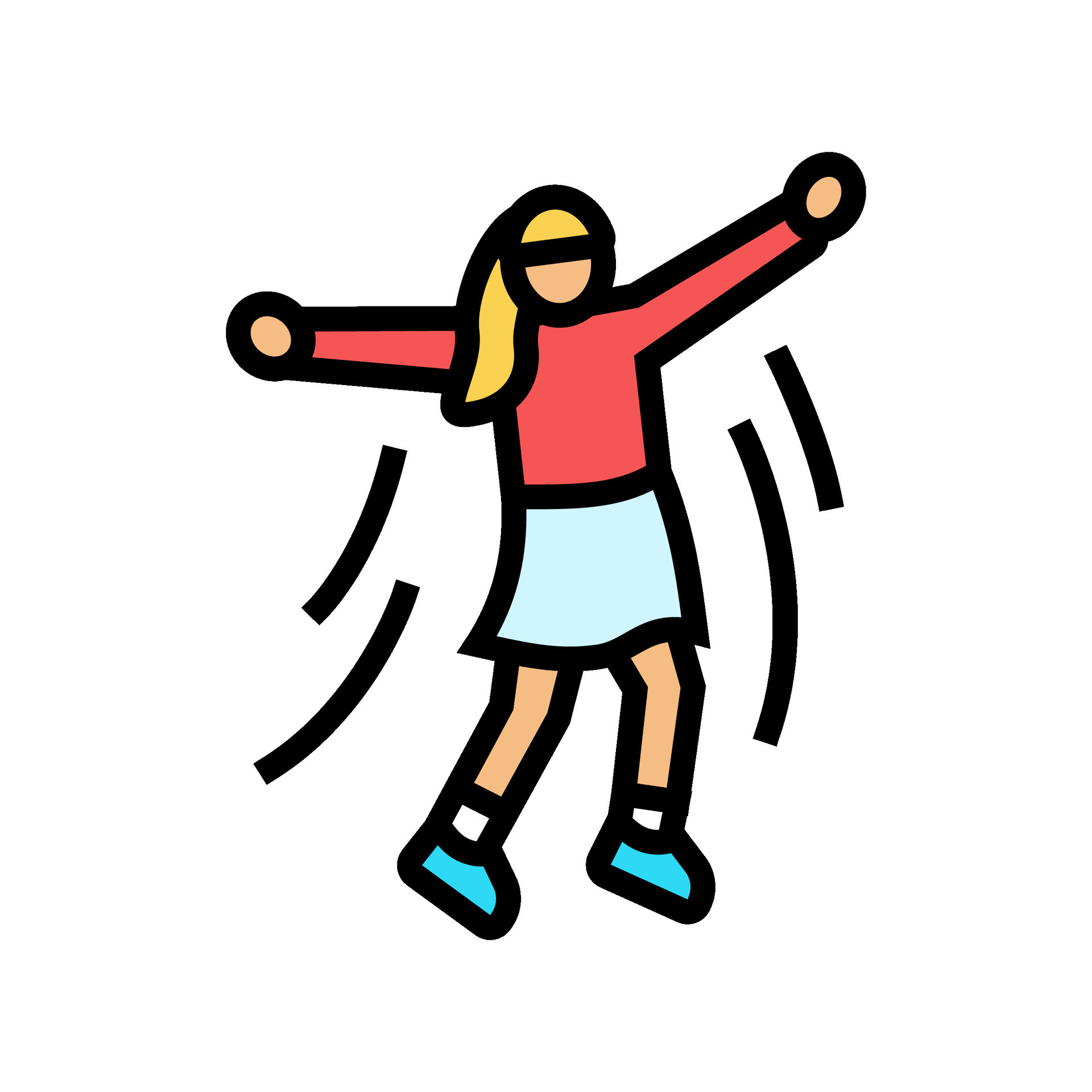 girl jumping color icon vector illustration 26111340 Vector Art at Vecteezy