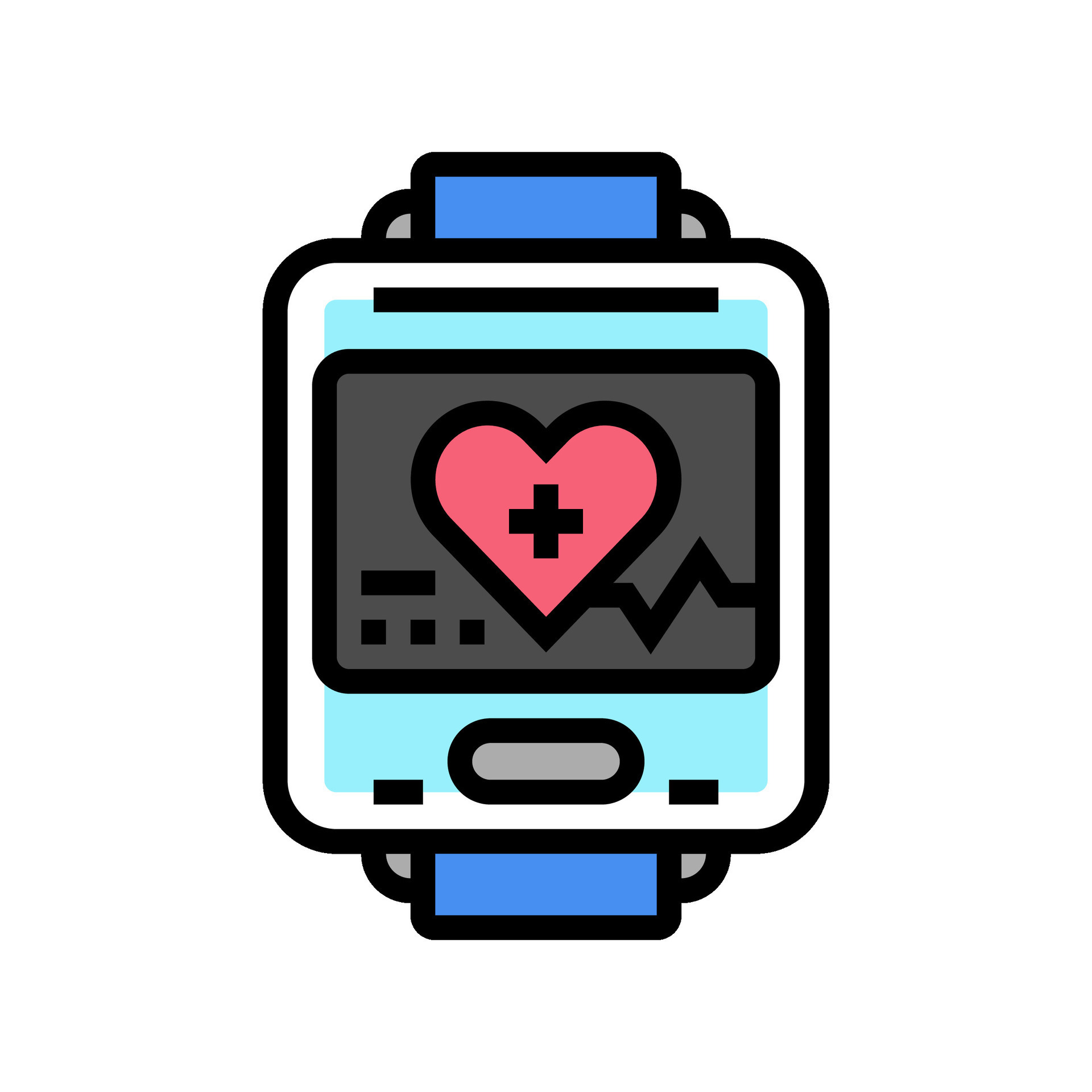 wearable medical device biomedical color icon vector illustration ... wearable medical device biomedical color icon vector illustration ...