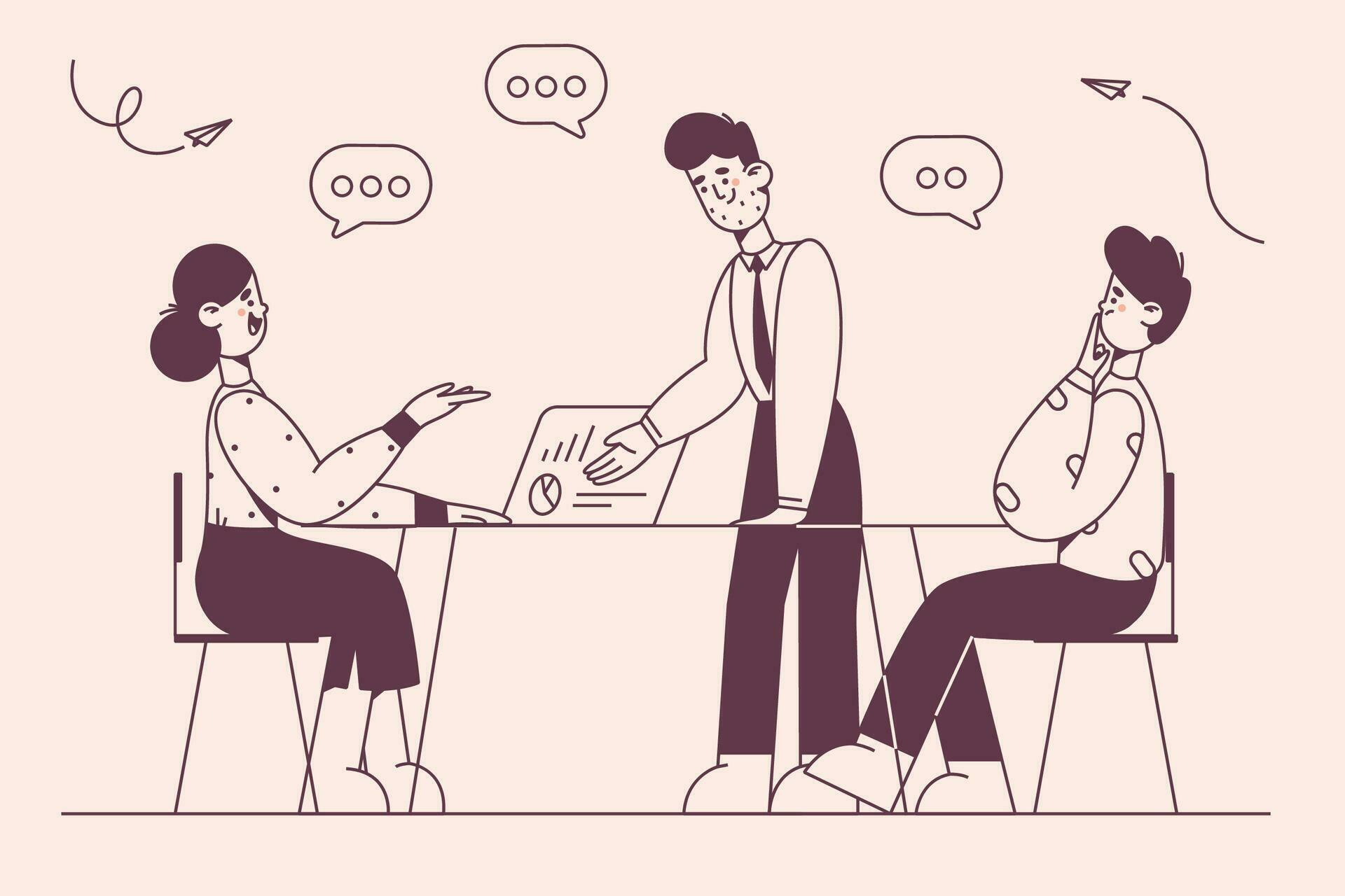 Brainstorming, Business partners, teamwork concept. Office workers ...