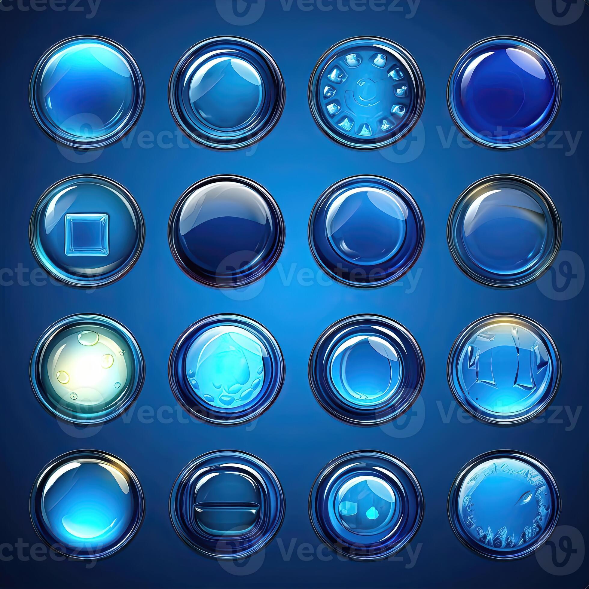 shape blue glass button 26113719 Stock Photo at Vecteezy