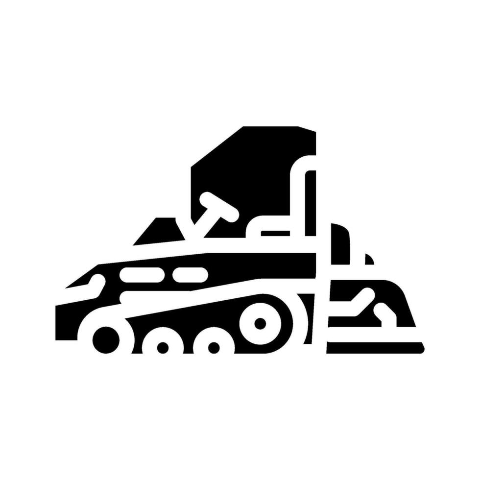 Paving Machine Civil Engineer Glyph Icon Vector Illustration 26114487