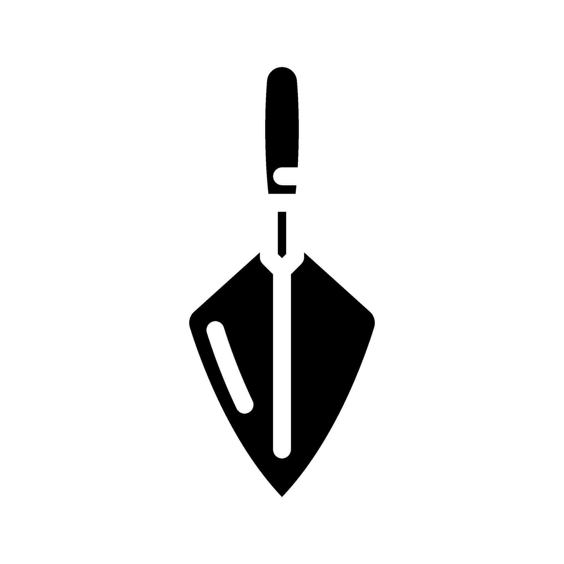 Bricklayer Trowel Civil Engineer Glyph Icon Vector Illustration