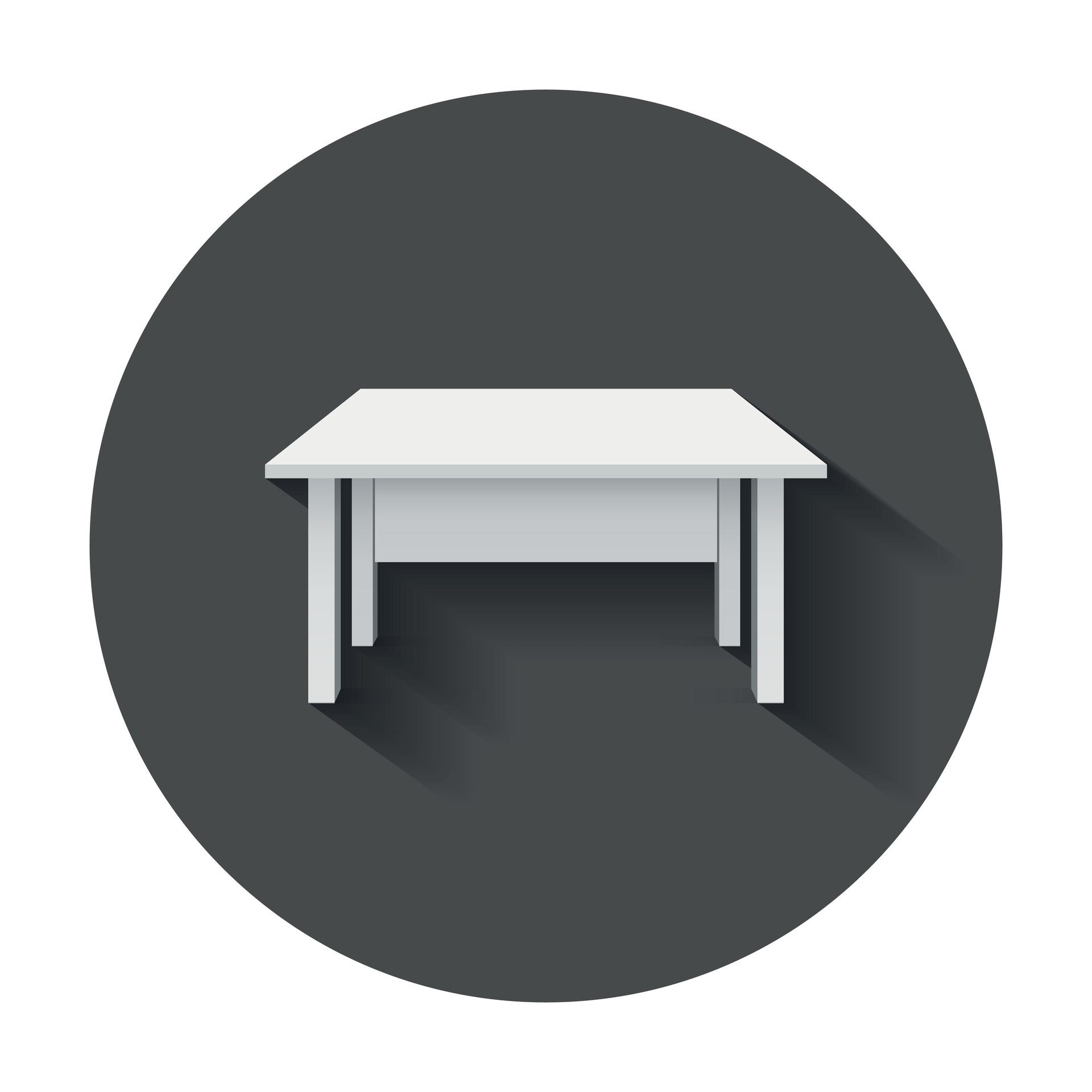 Vector Table For Object Presentation Empty White Top Table With Long Shadow 26115282 Vector