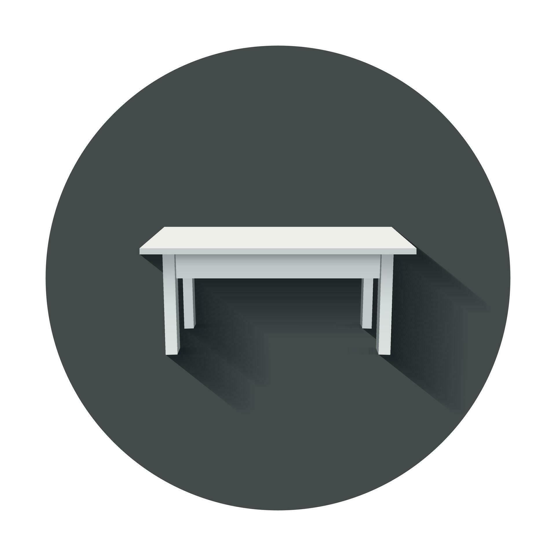 Vector Table For Object Presentation Empty White Top Table With Long Shadow 26115427 Vector