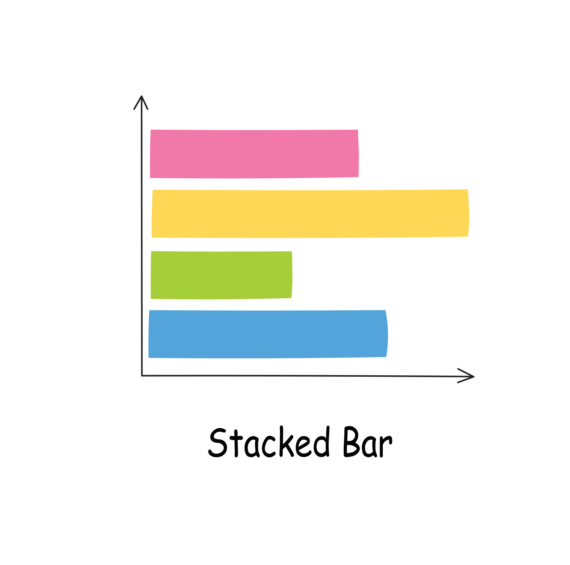Bar chart clipart in cartoon style. Bar graph flat vector isolated on ...