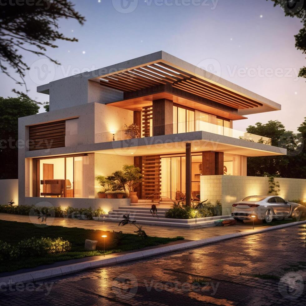 modern home realistic illustration 3d design 26118785 Stock Photo at ...