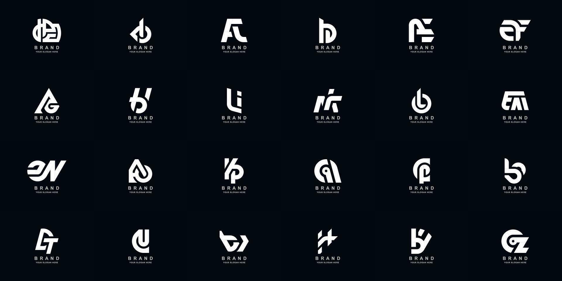Collection full set abstract combine letter a - z monogram logo design 26119798 Vector Art at ...