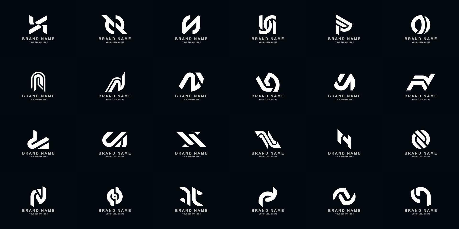 Collection full set abstract letter N monogram logo design 26119836 Vector Art at Vecteezy