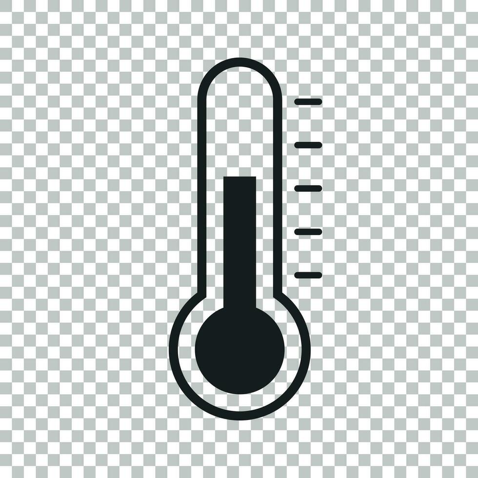 Thermometer icon. Goal flat vector illustration on isolated background ... Thermometer icon. Goal flat vector illustration on isolated background ...