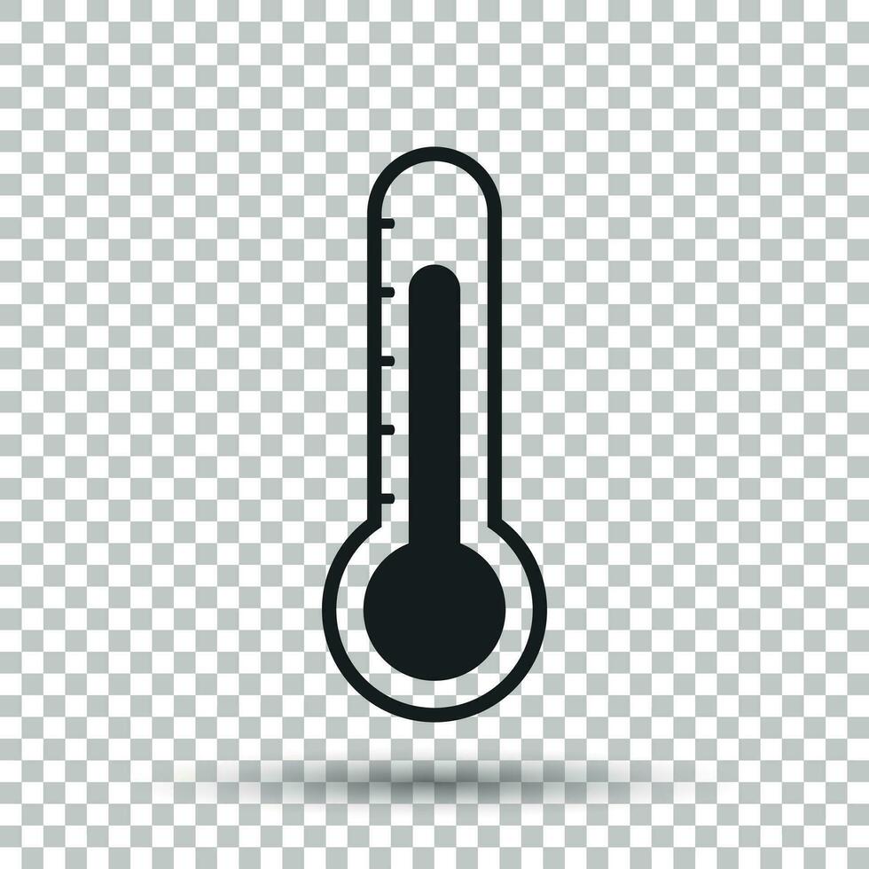 Thermometer icon. Goal flat vector illustration on isolated background ... Thermometer icon. Goal flat vector illustration on isolated background ...
