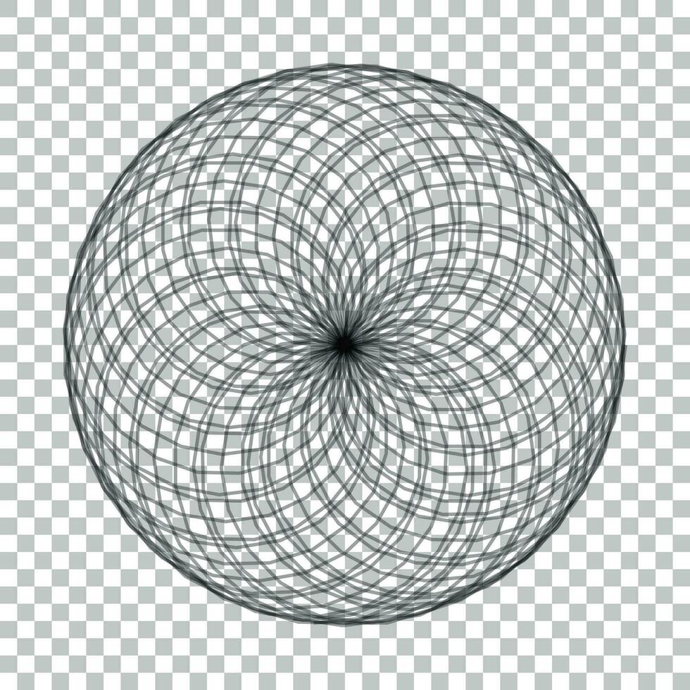 Spirograph Element Vector Illustration On Isolated Background Abstract