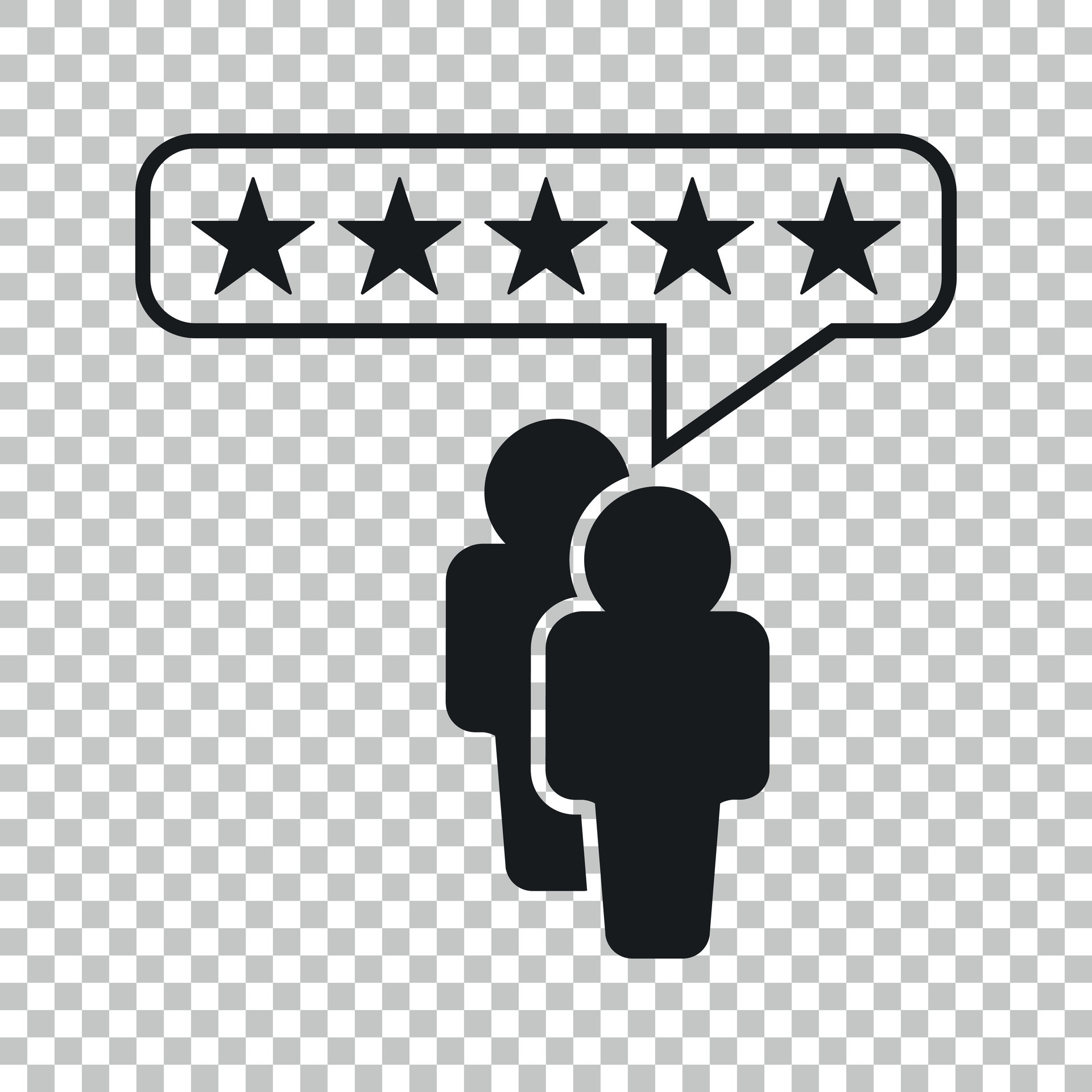 Customer reviews, rating, user feedback concept vector icon. Flat illustration on isolated ...