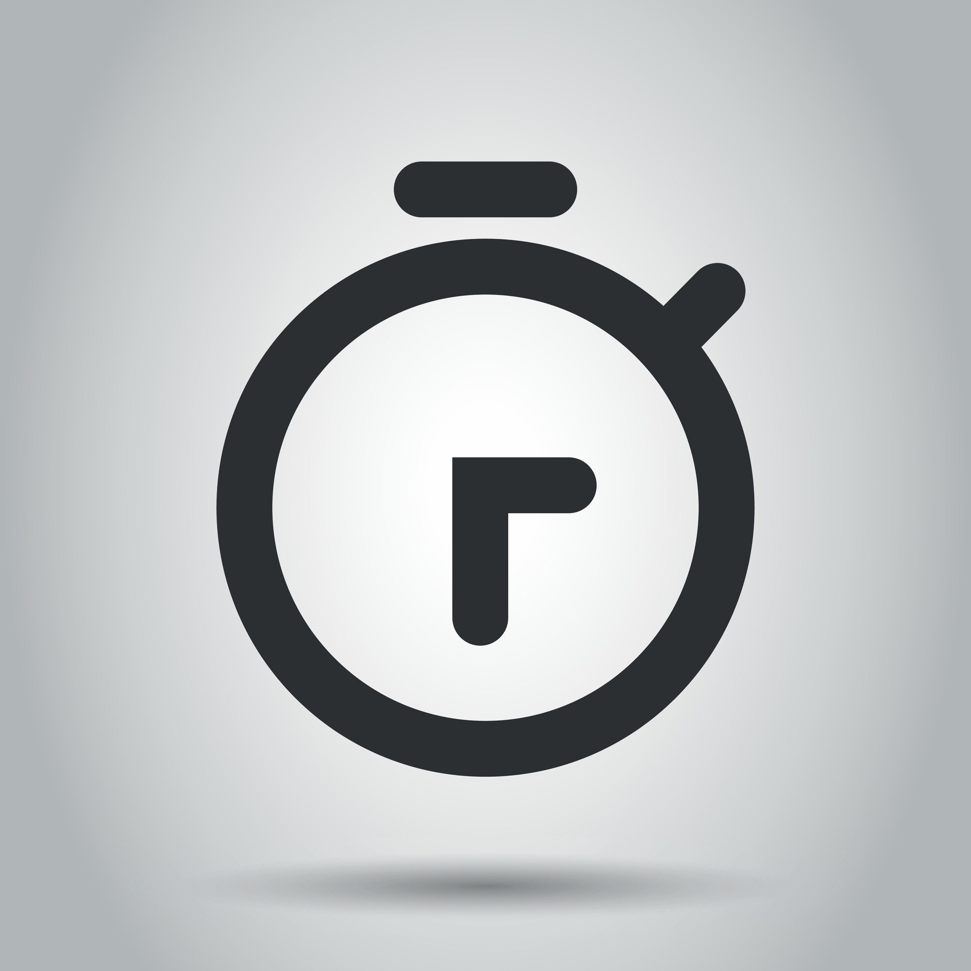 Clock Timer Icon In Flat Style Time Alarm Illustration On White