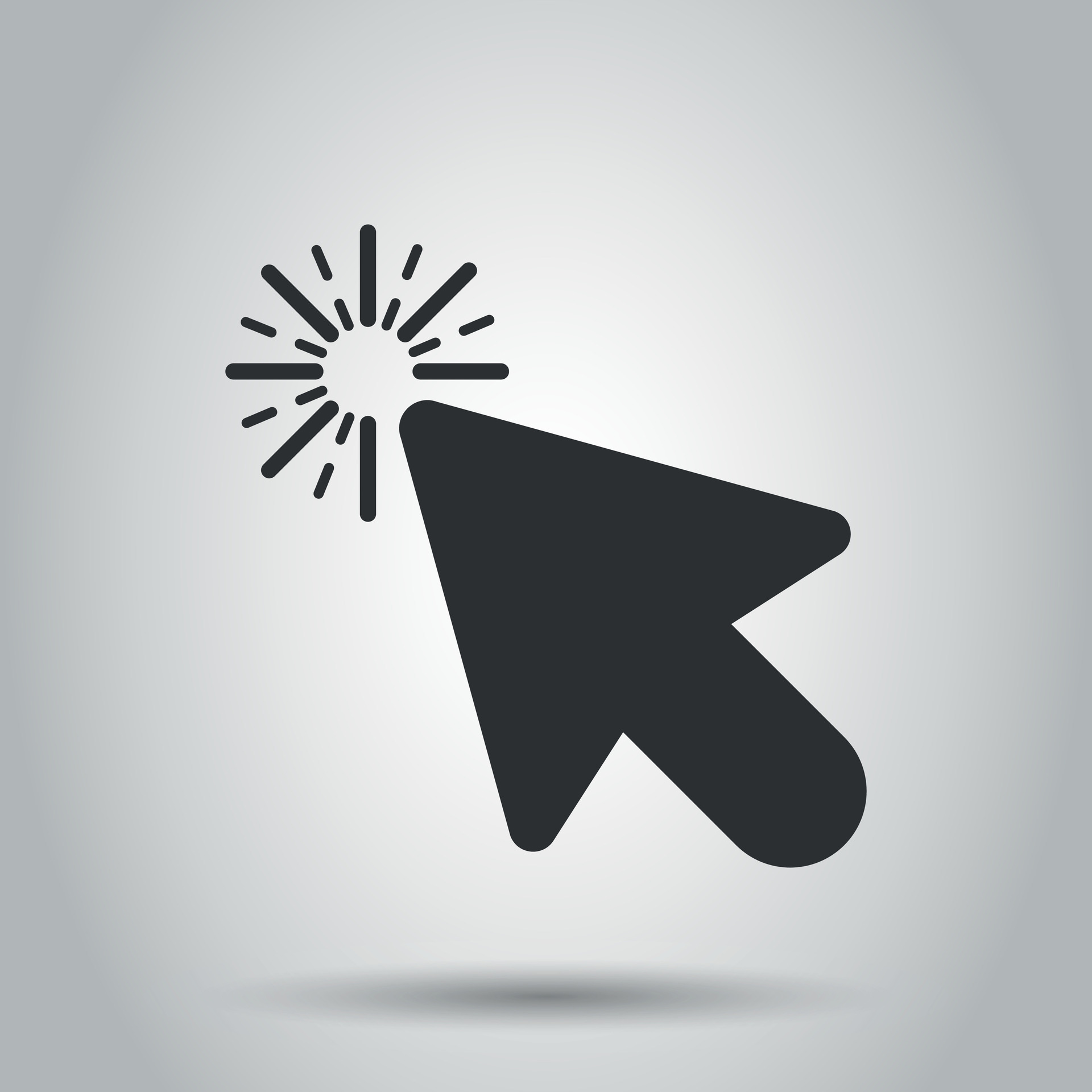 Computer mouse cursor icon in flat style. Arrow cursor vector ...