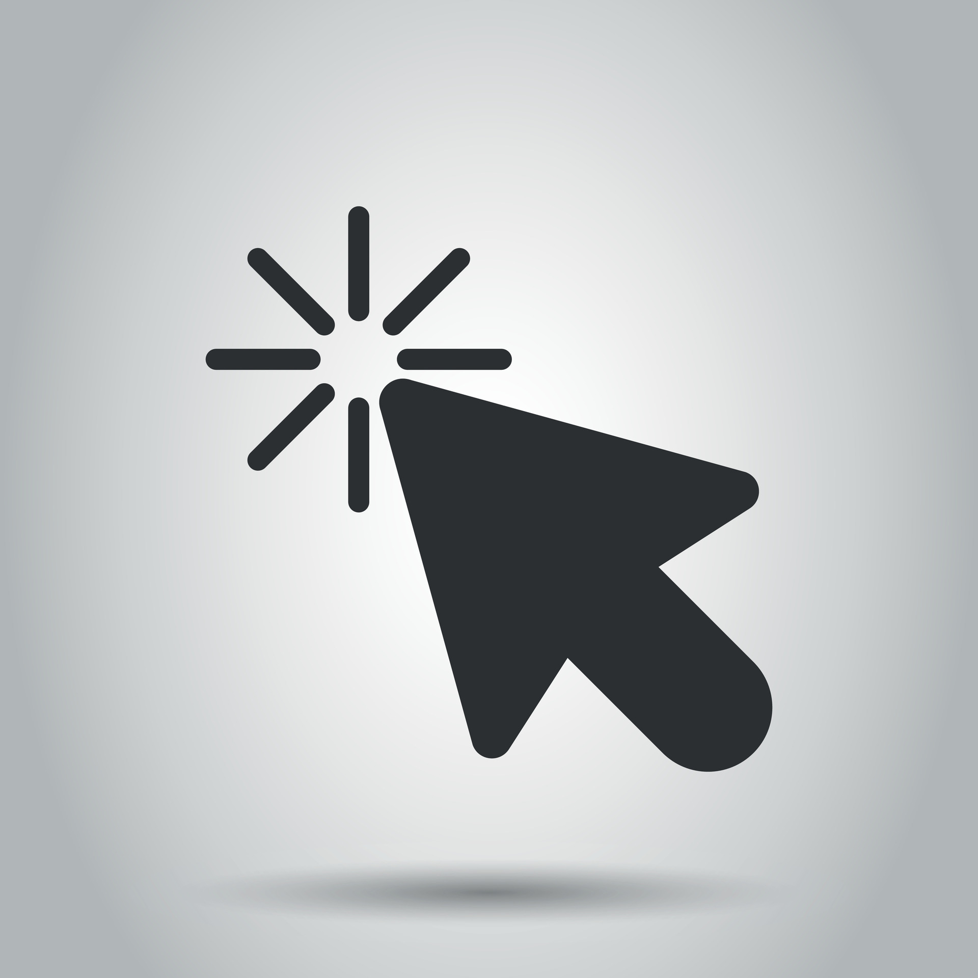 Computer mouse cursor icon in flat style. Arrow cursor vector ...