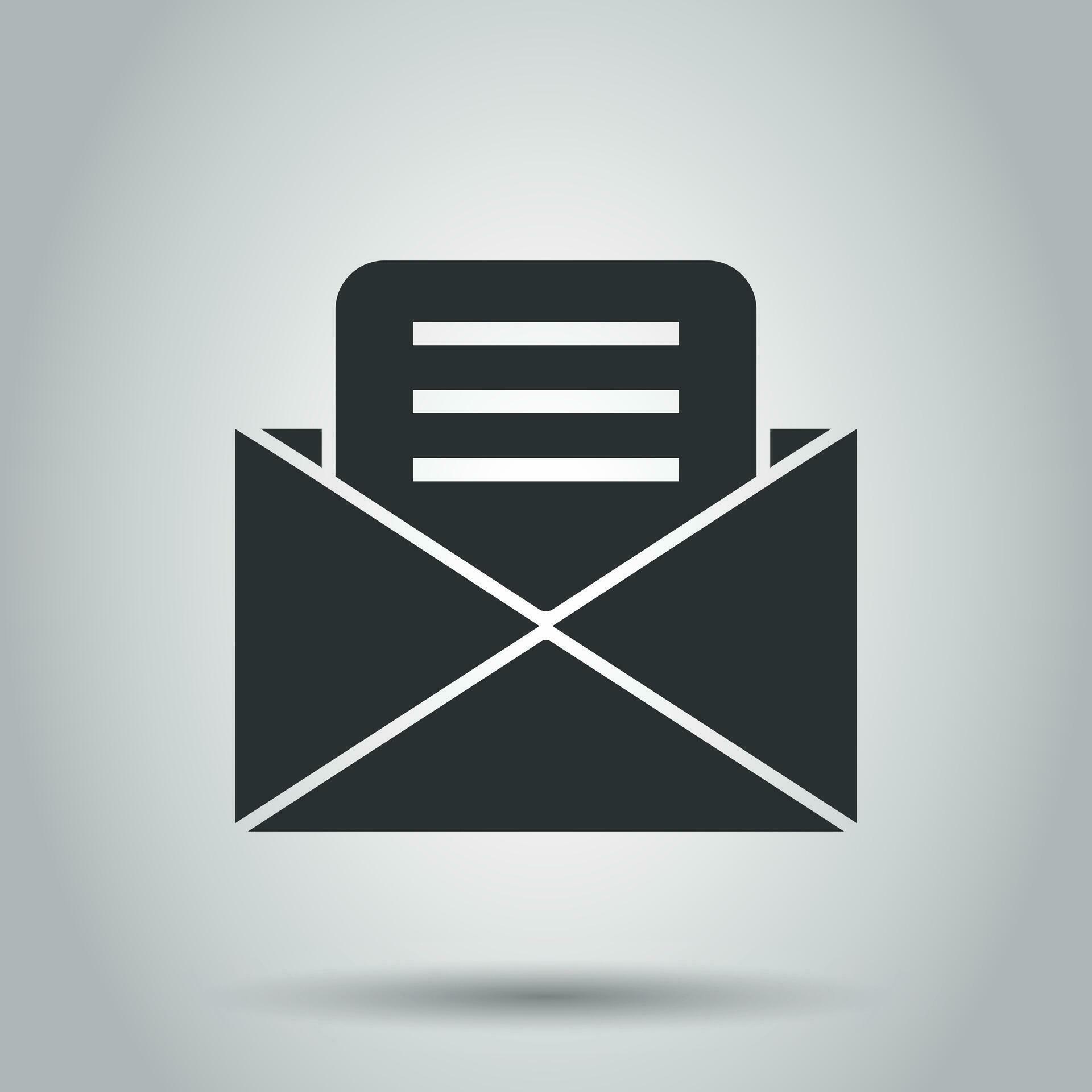 Mail Envelope Icon In Flat Style Email Message Vector Illustration On White Background Mailbox