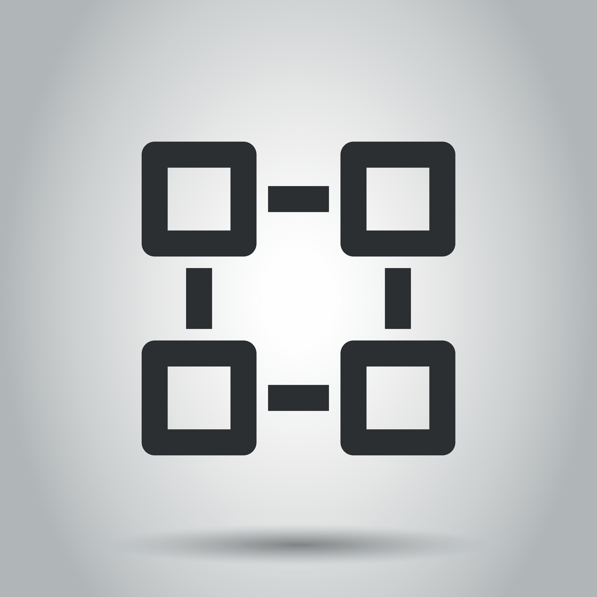 Blockchain Technology Vector Icon In Flat Style Cryptography Cube Block Illustration