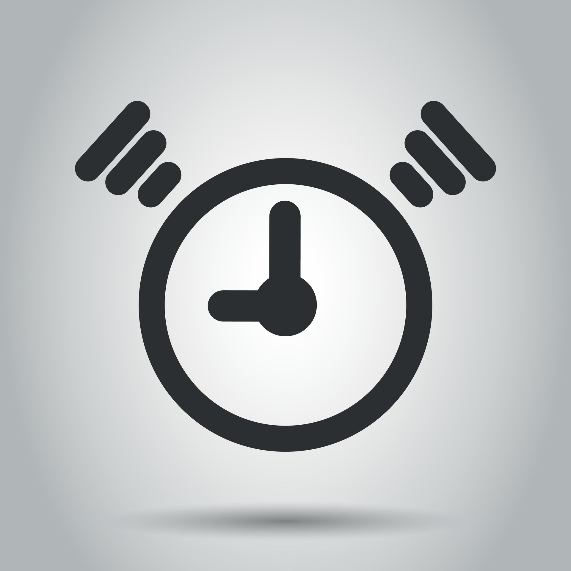 Clock Timer Icon In Flat Style Time Alarm Illustration On White