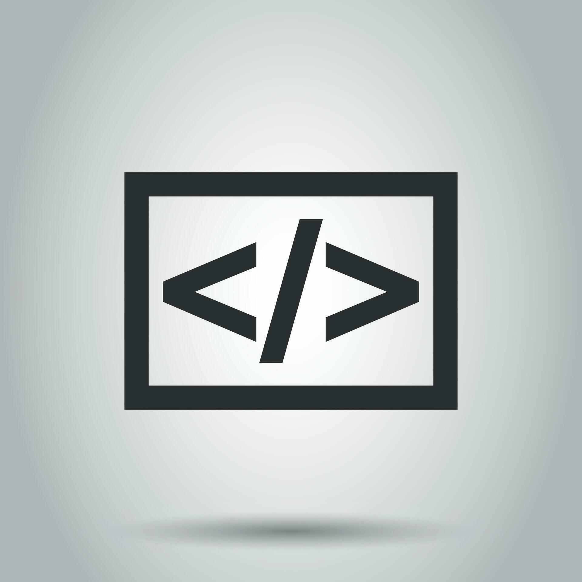 Open source business vector icon in flat style. Api programming ...