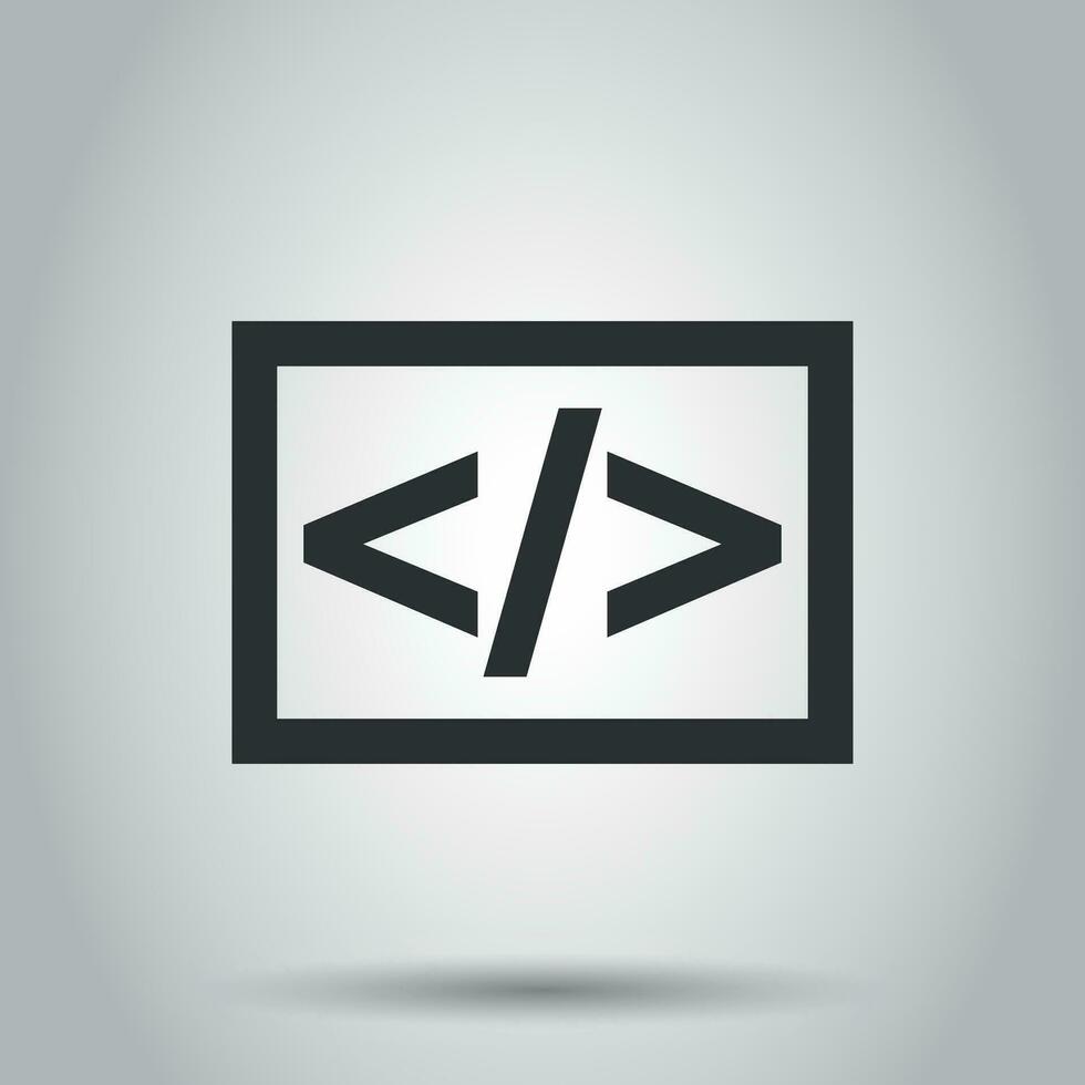 Open source business vector icon in flat style. Api programming ...