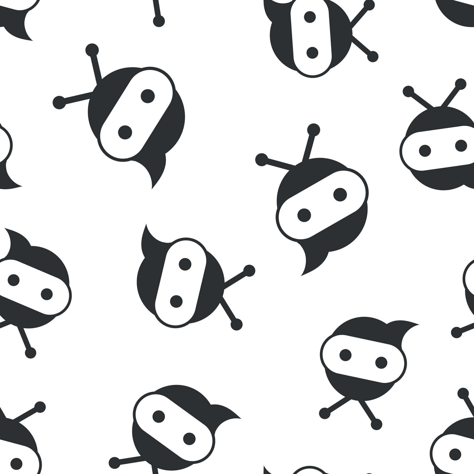 Cute Robot Chatbot Icon Seamless Pattern Background Bot Operator Vector Illustration Smart