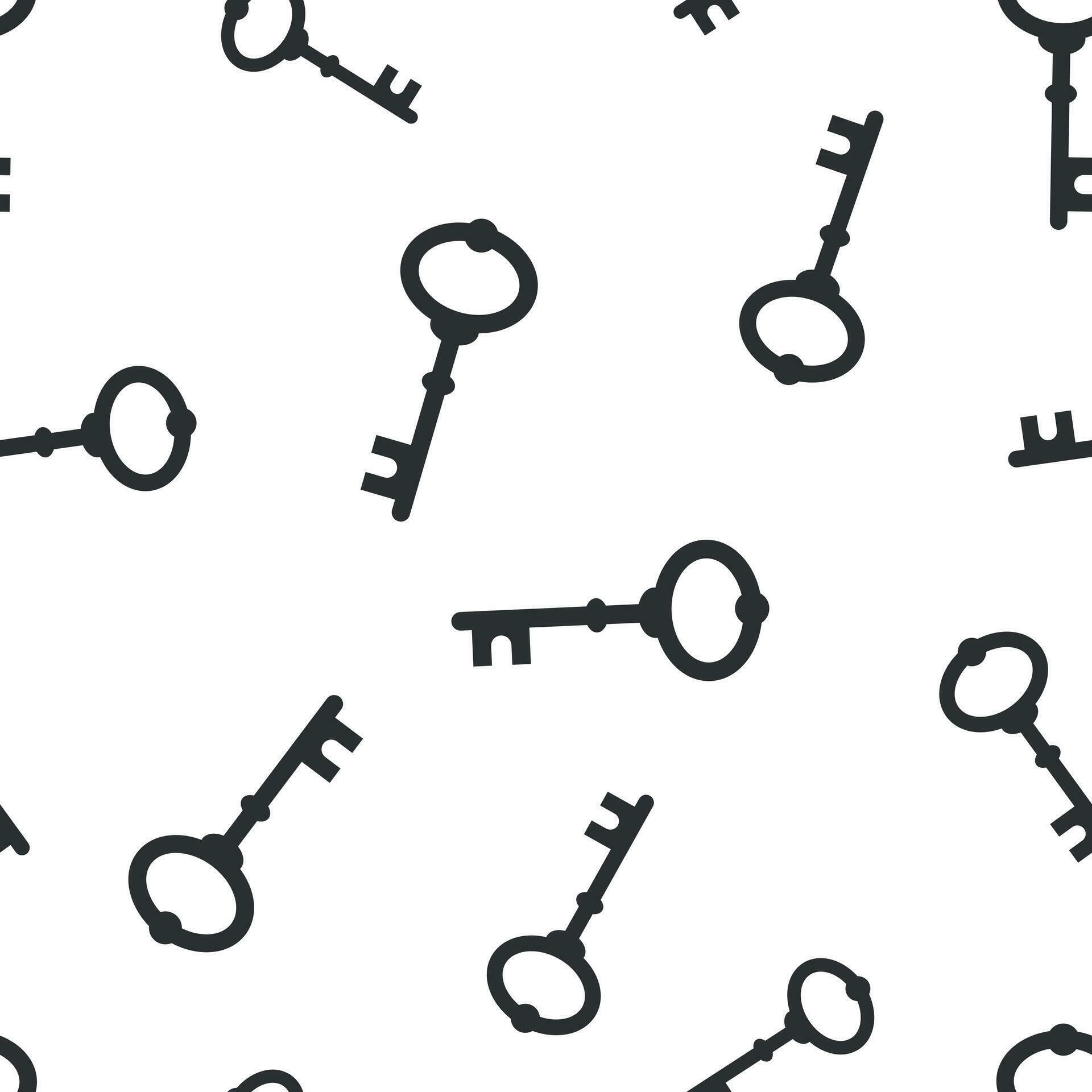 Key Icon Seamless Pattern Background Access Login Vector Illustration Password Key Symbol
