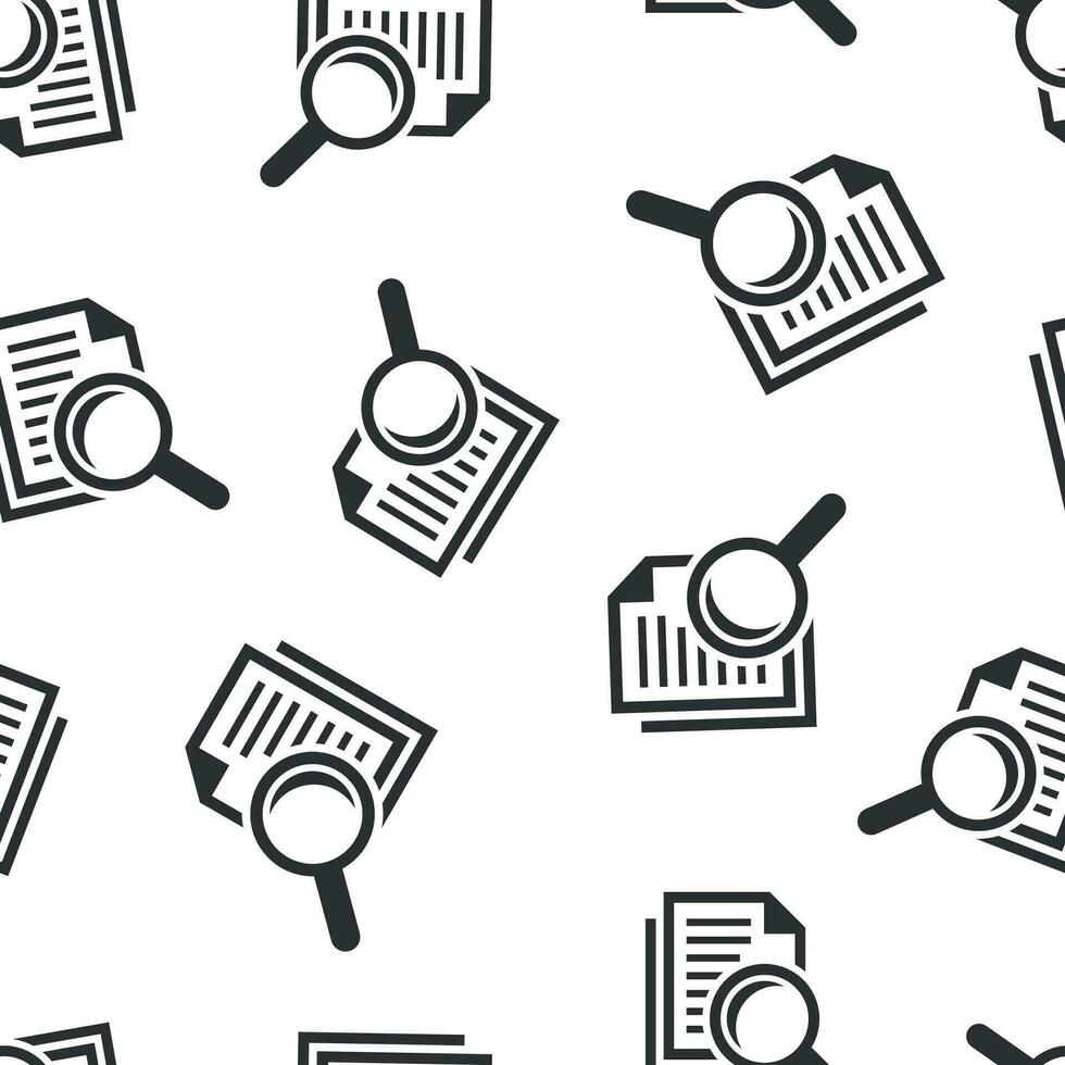 Scrutiny document plan icon seamless pattern background. Review ... Scrutiny document plan icon seamless pattern background. Review ...