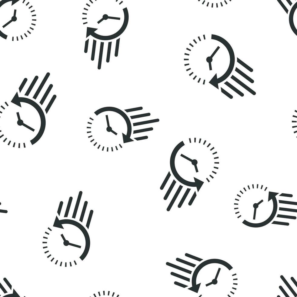 Clock Countdown Icon Seamless Pattern Background Time Chronometer Vector Illustration Watch