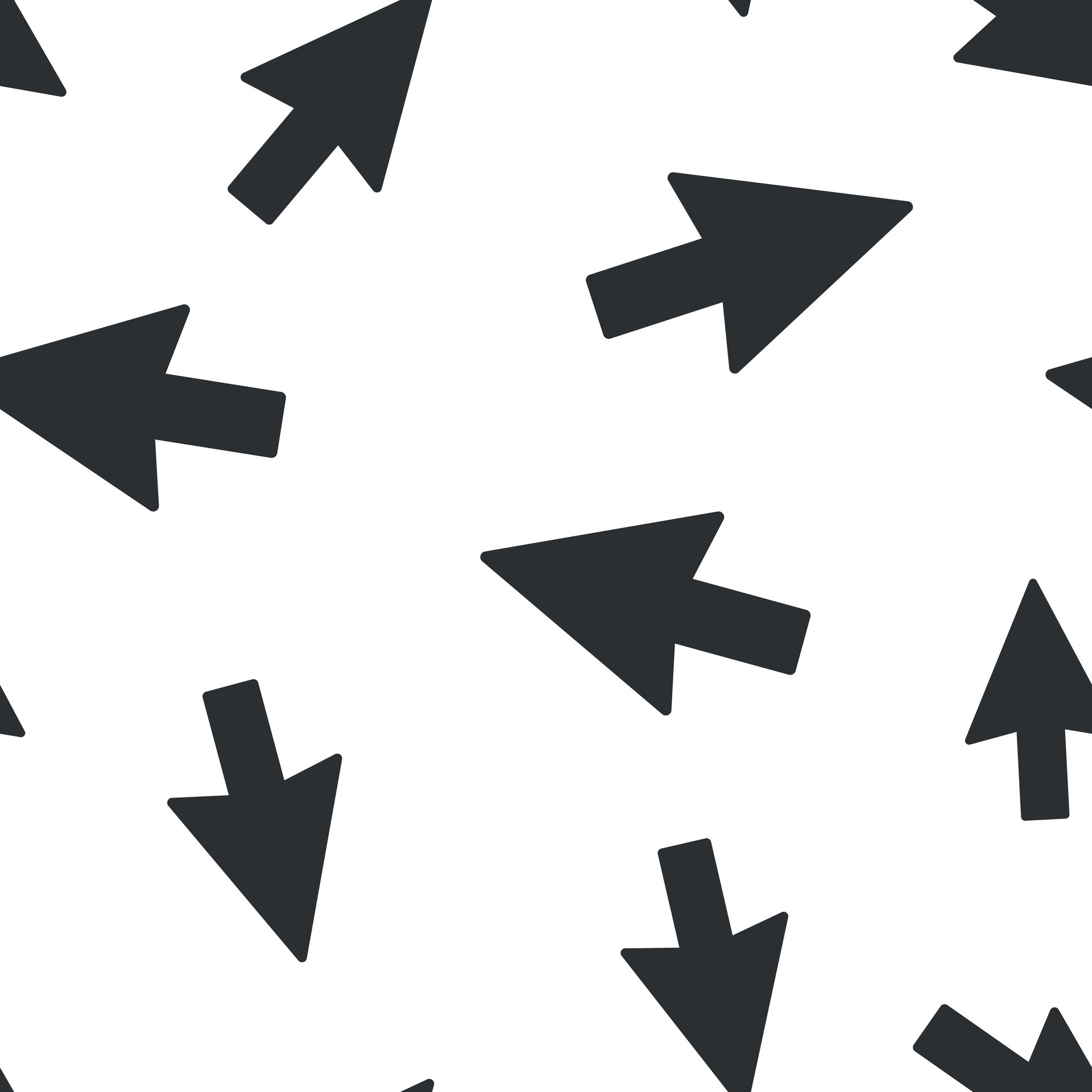 Computer Mouse Cursor Icon Seamless Pattern Background Arrow Vector