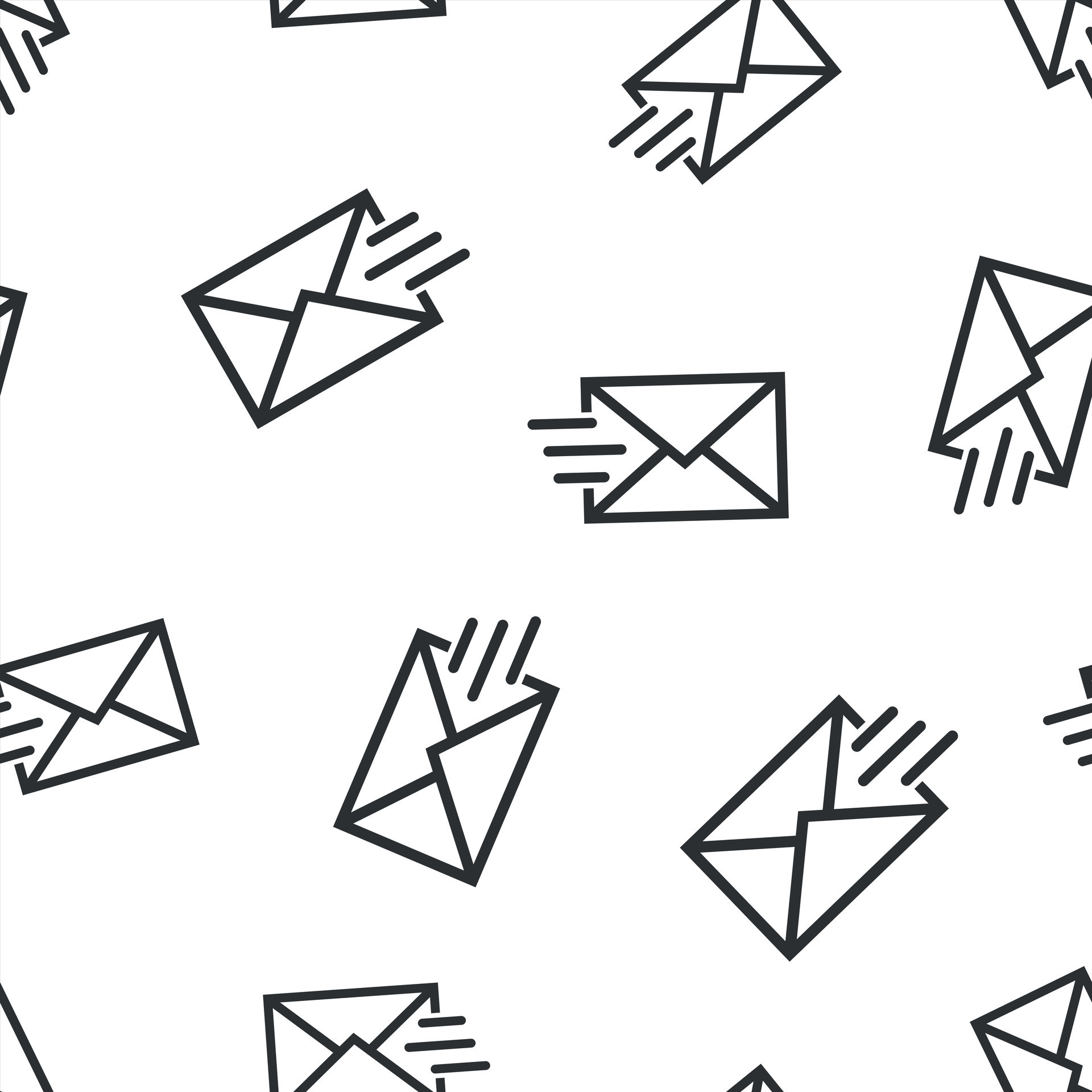 Mail Envelope Icon Seamless Pattern Background Email Message Vector Illustration Mailbox E