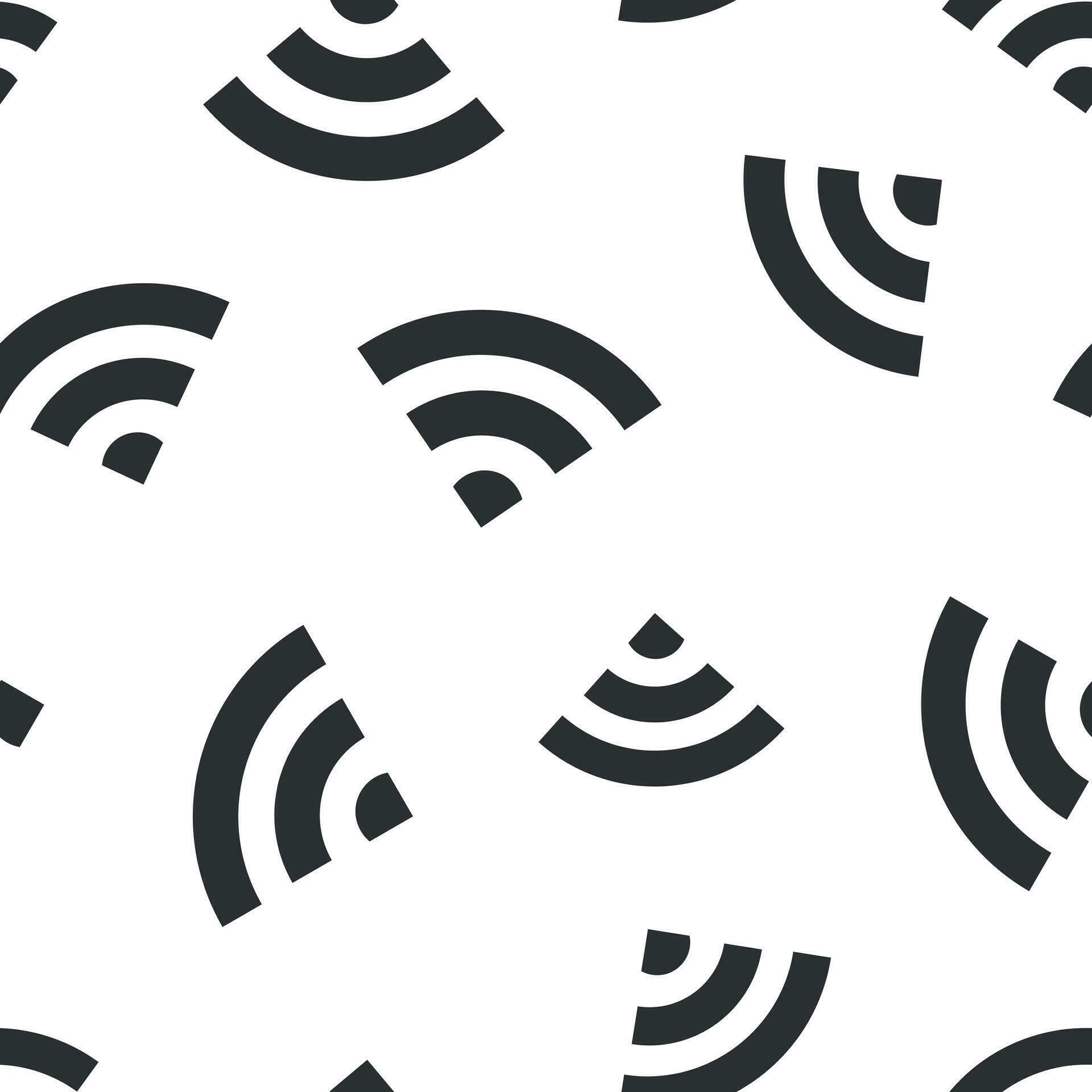 Wifi internet sign icon seamless pattern background. Wi-fi wireless ...