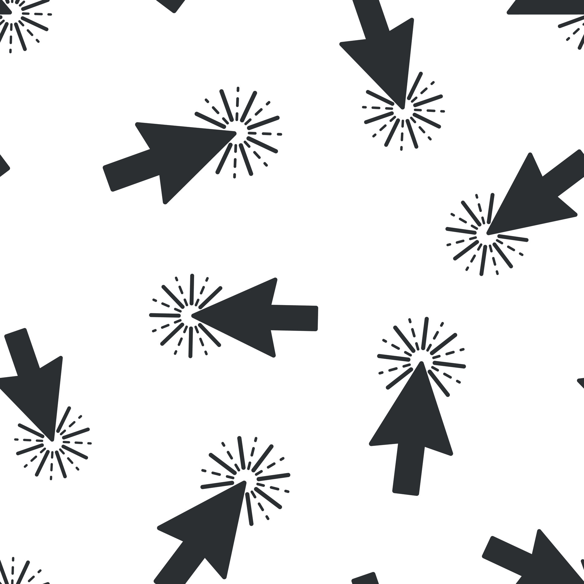 Computer Mouse Cursor Icon Seamless Pattern Background Arrow Vector