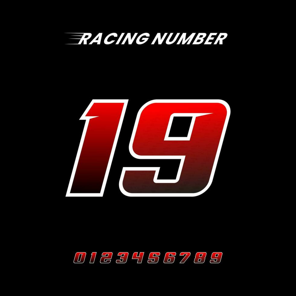 Sport Racing Number 19 logo design vector 26125774 Vector Art at Vecteezy